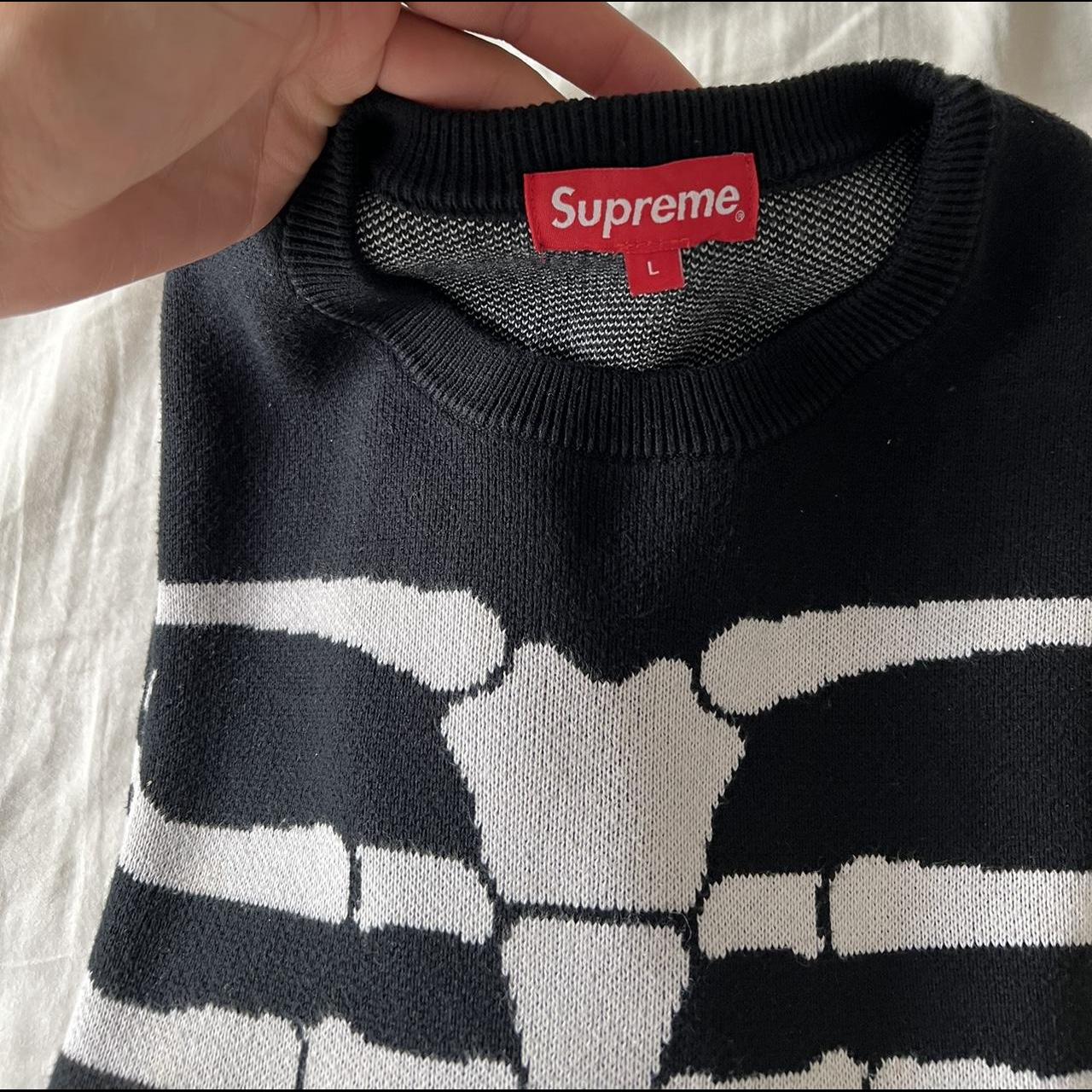 Supreme Knitted Skull Sweater Size L - Depop