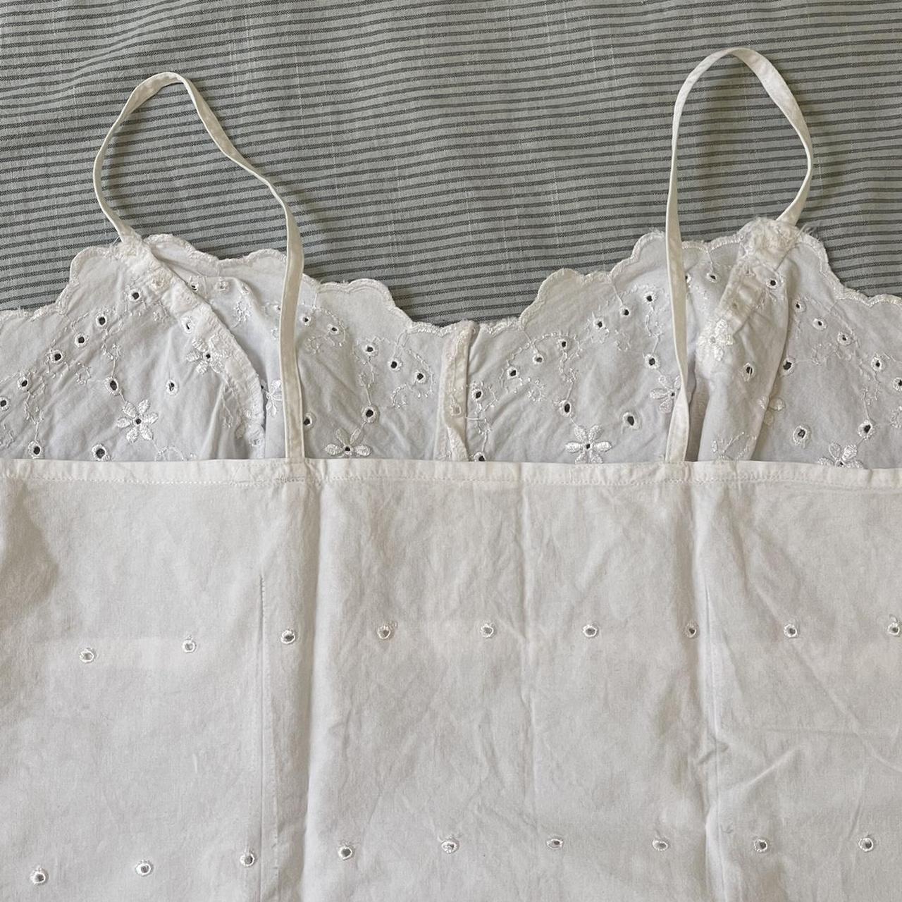 cute cotton summer singlet top fitted bodice in... - Depop