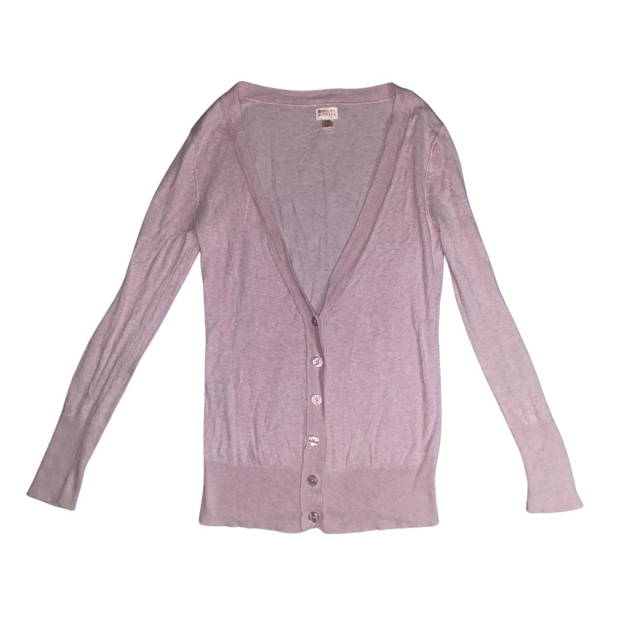 Mossimo Supply Co Light pink button up cardigan Size... - Depop