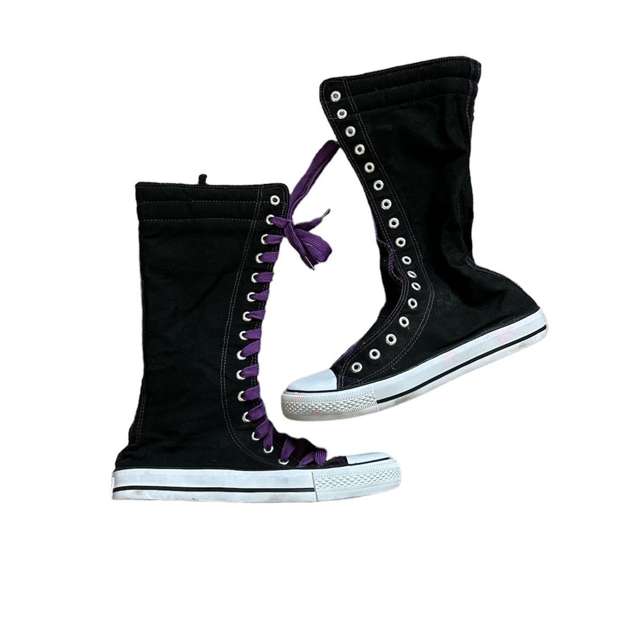 super awesome fake knee/calf high converse marked... - Depop