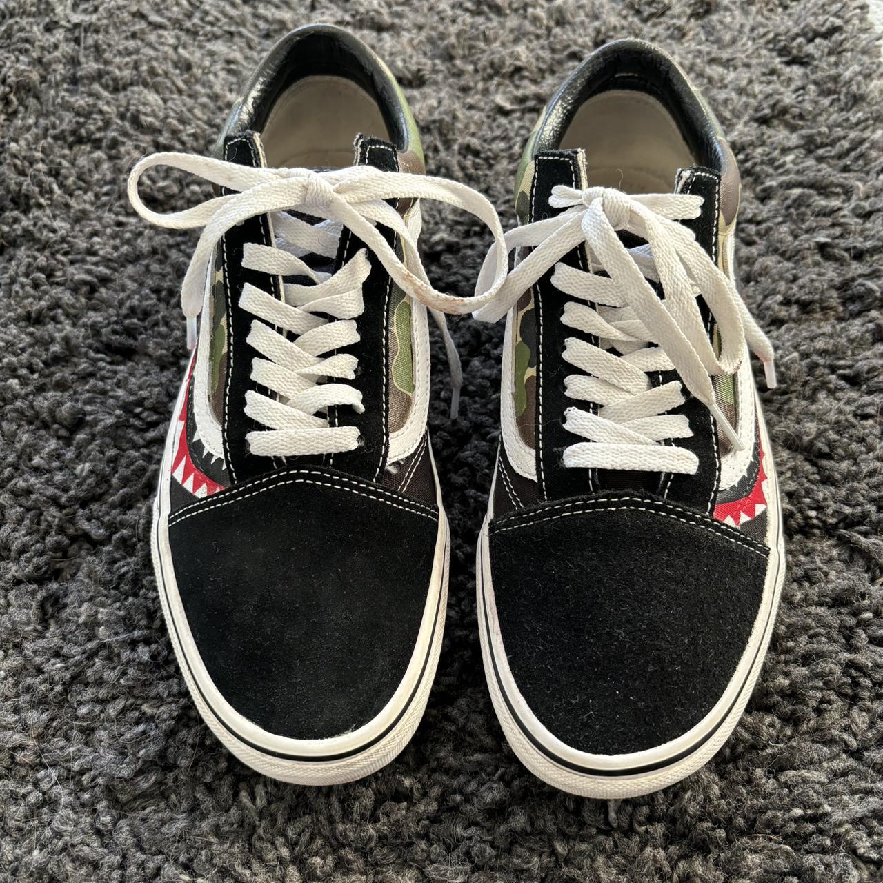 Vans - Low - Custom Bape Colourway - UK 7.5 - Depop