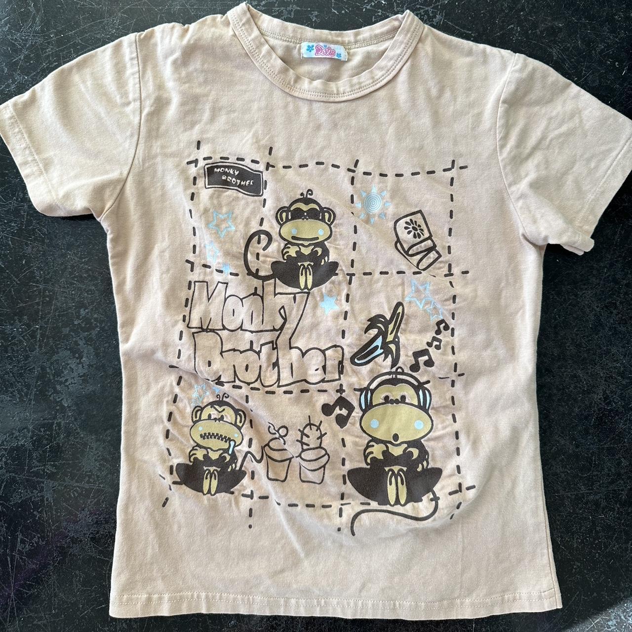 monkey brothers y2k graphic cropped tee 🙈 in great... - Depop
