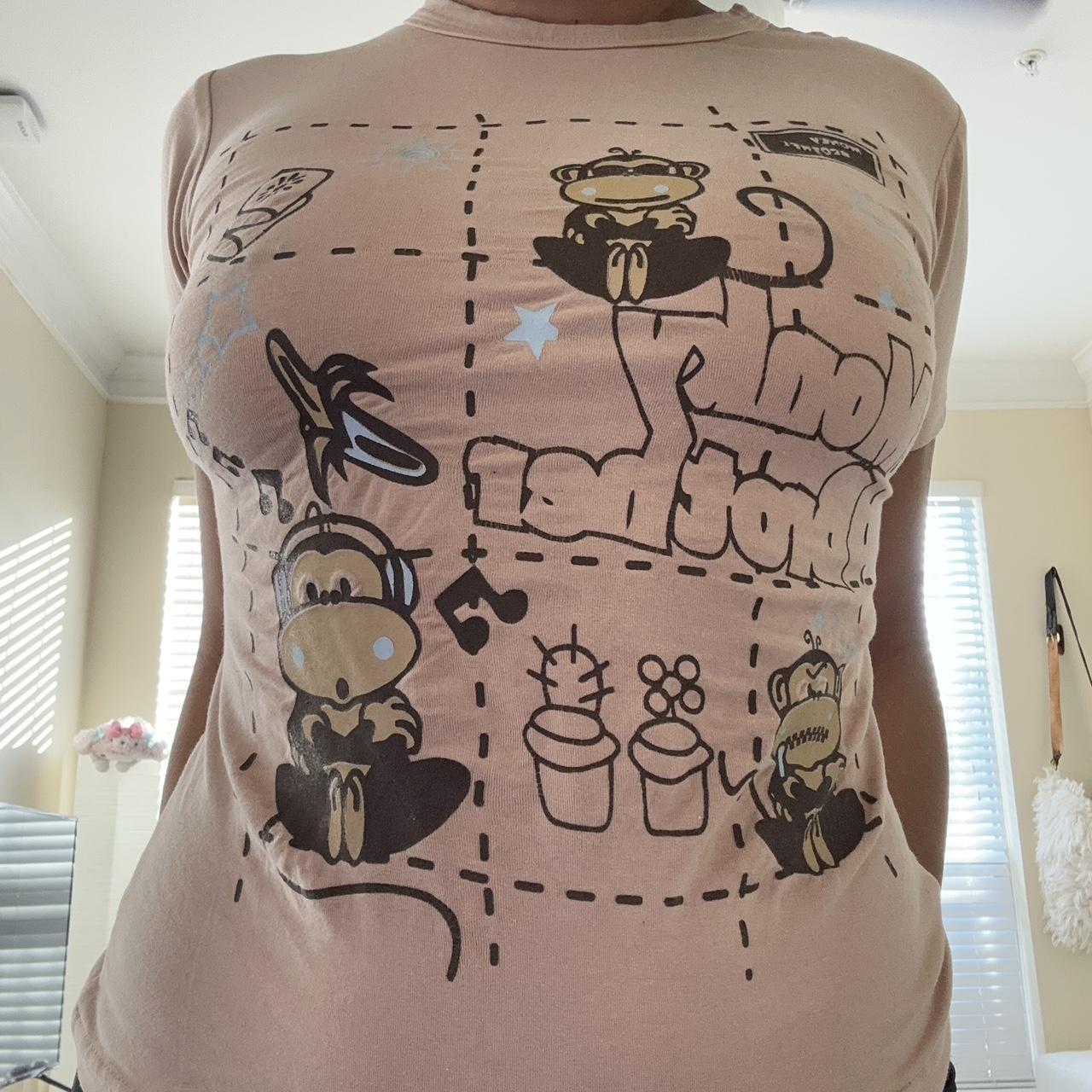 monkey brothers y2k graphic cropped tee 🙈 in great... - Depop