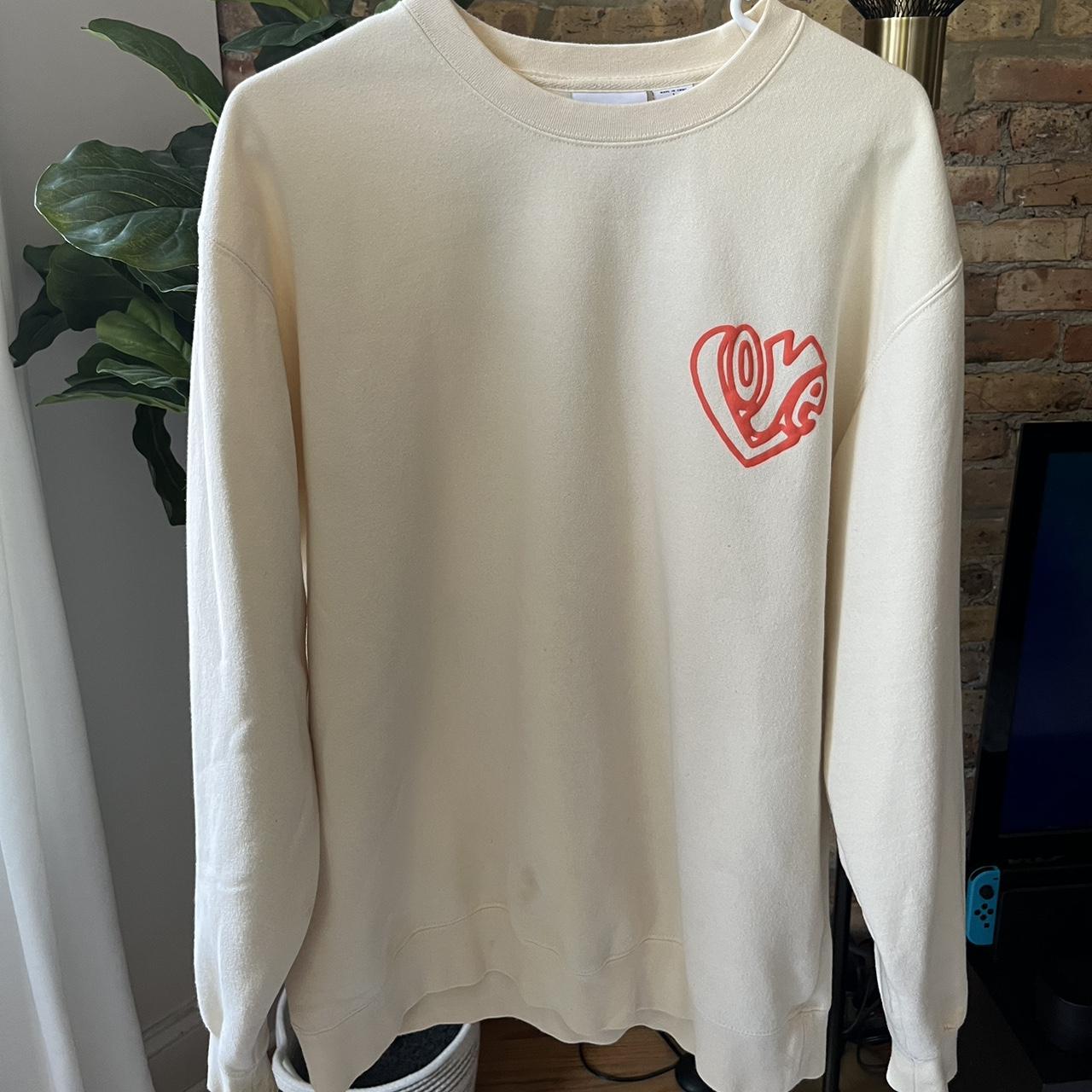OBEY Graphic Crewneck Size: Large Color: Off White... - Depop