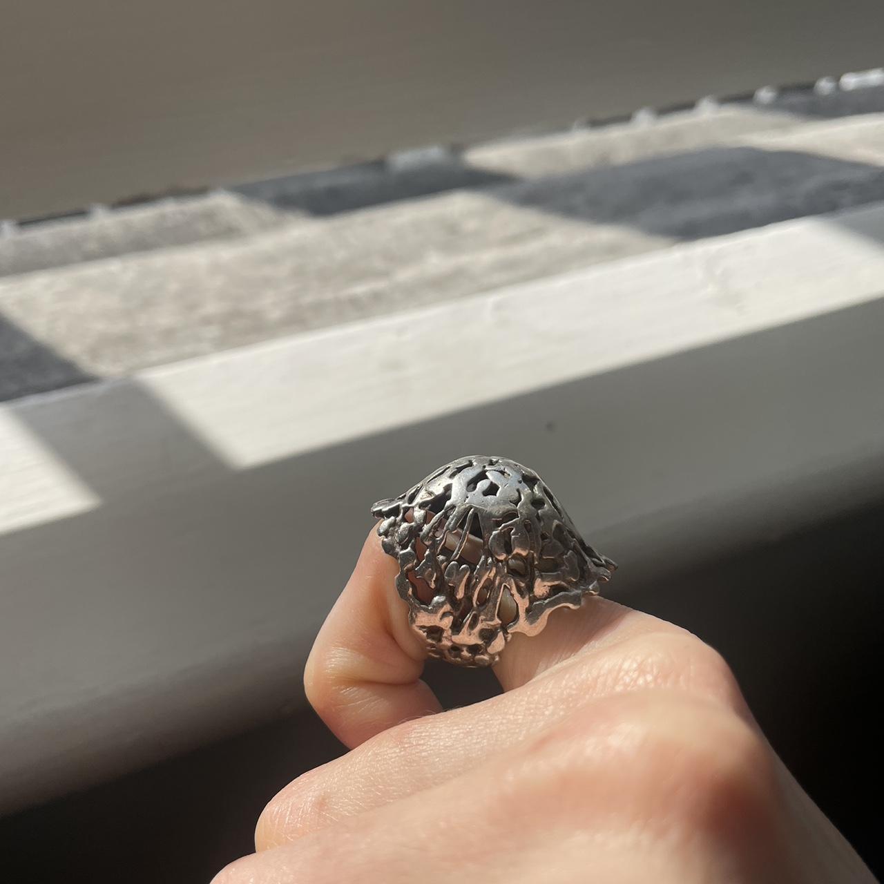 Wax cast knuckle ring in Sterling silver. I think it... - Depop