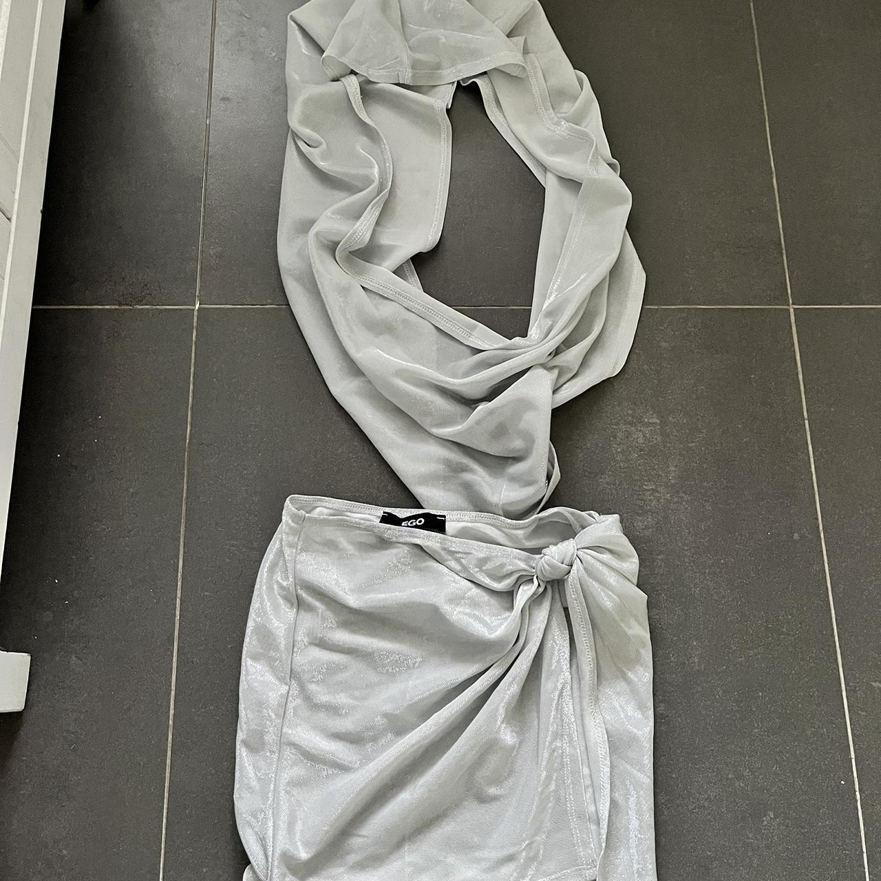 #ego sheer silver two piece cover up size 8 worn for... - Depop