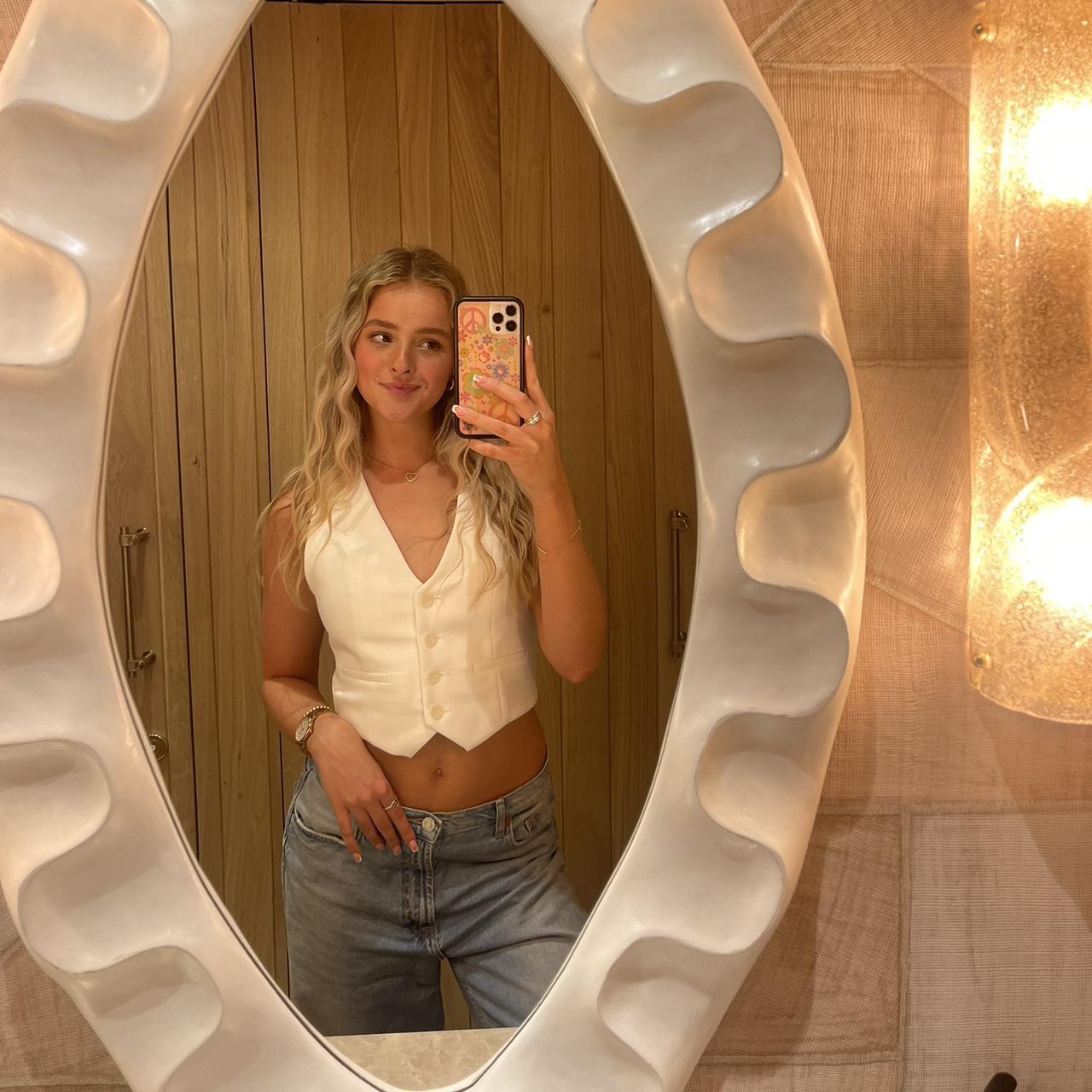 Zara light blue wide leg jeans - size 12, I’m a 10... - Depop