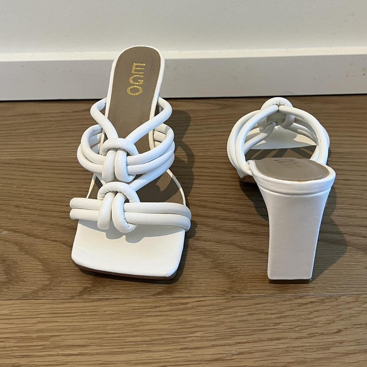 EGO white sandal heels. Worn once. - Depop