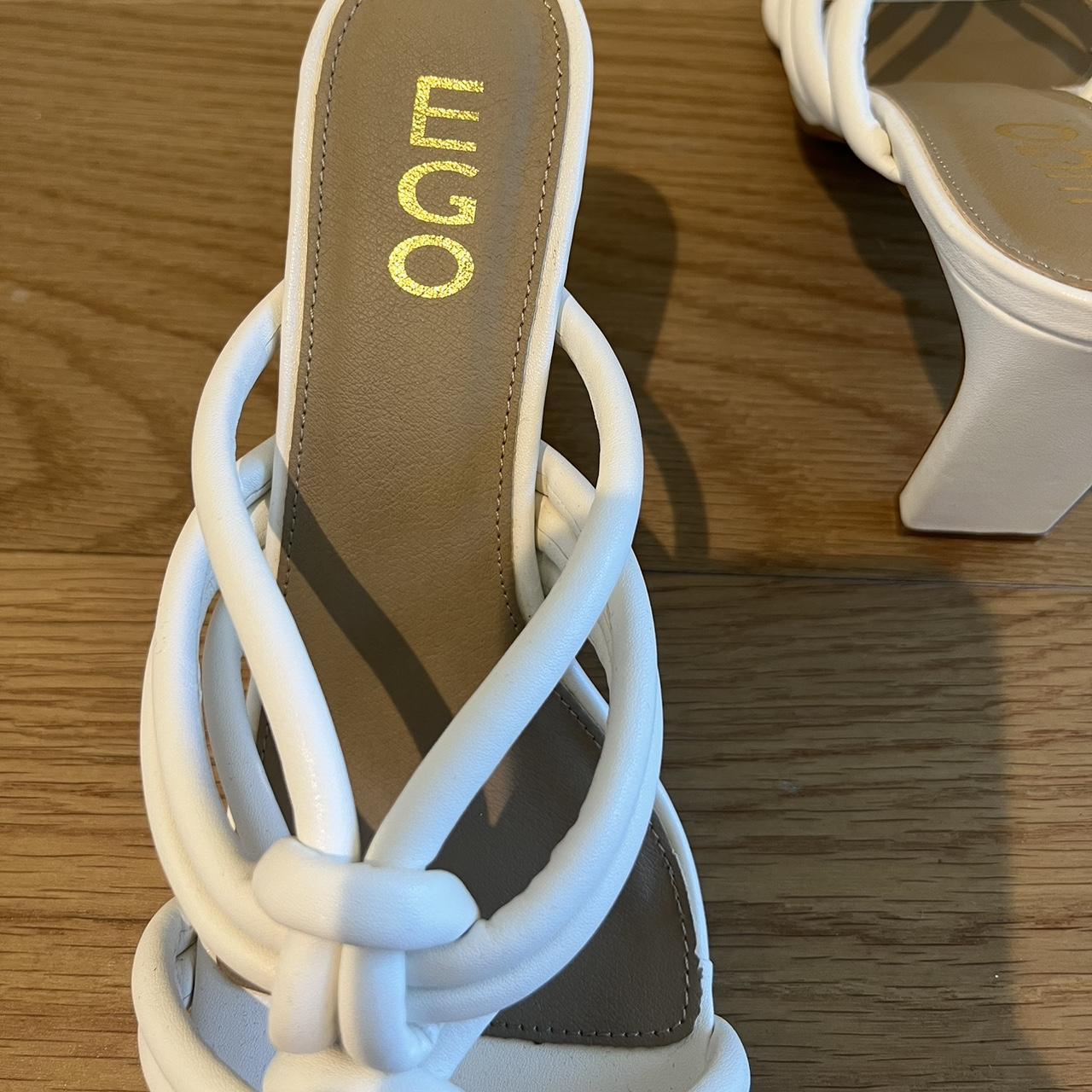 EGO white sandal heels. Worn once. - Depop