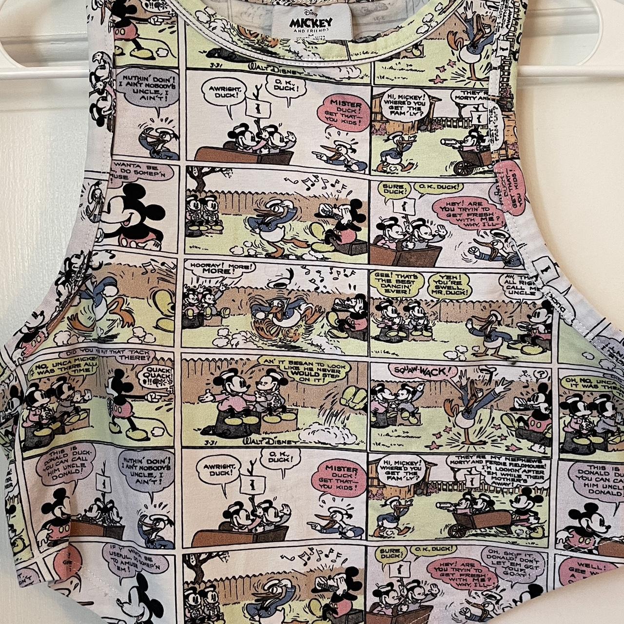 Retro Disney comic panel tank top featuring Mickey... - Depop