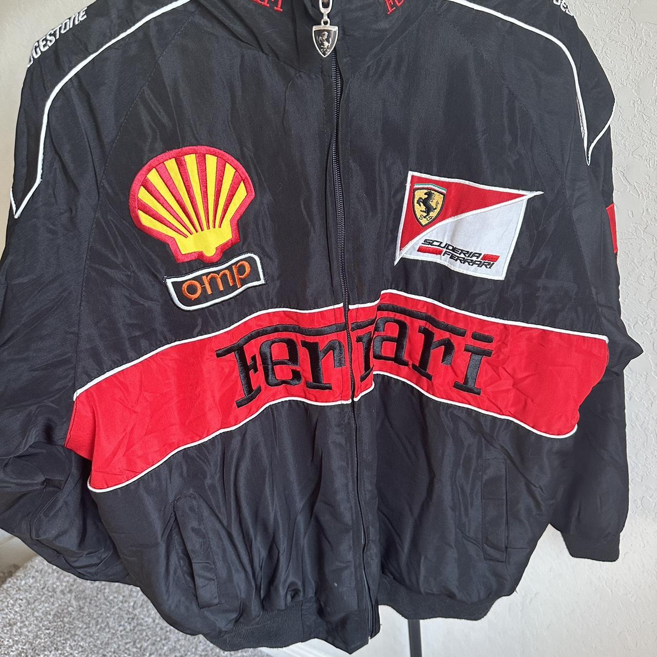 Medium Black and red Ferrari F1 jacket ... - Depop