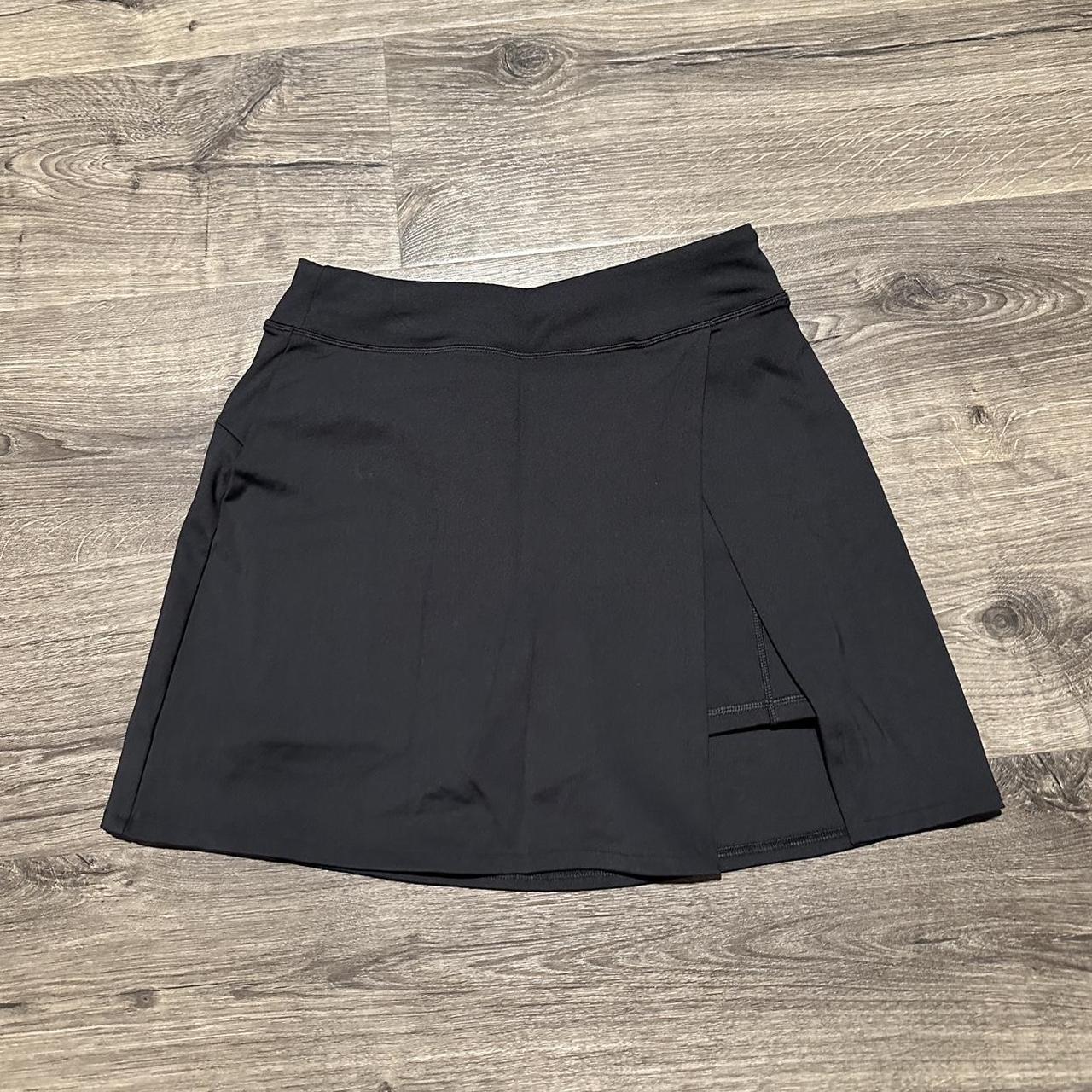 Black athletic skort with open slit by calia... - Depop