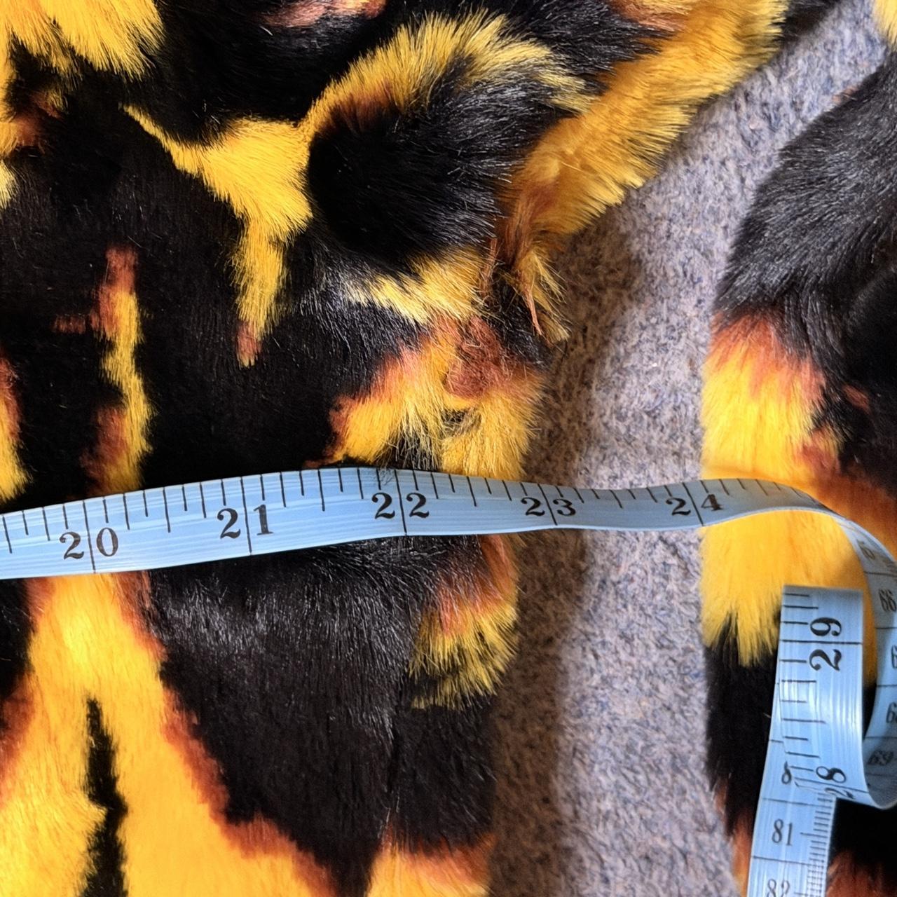 Aries Arise Faux Fur Half Zip - Animal Print - used... | Depop