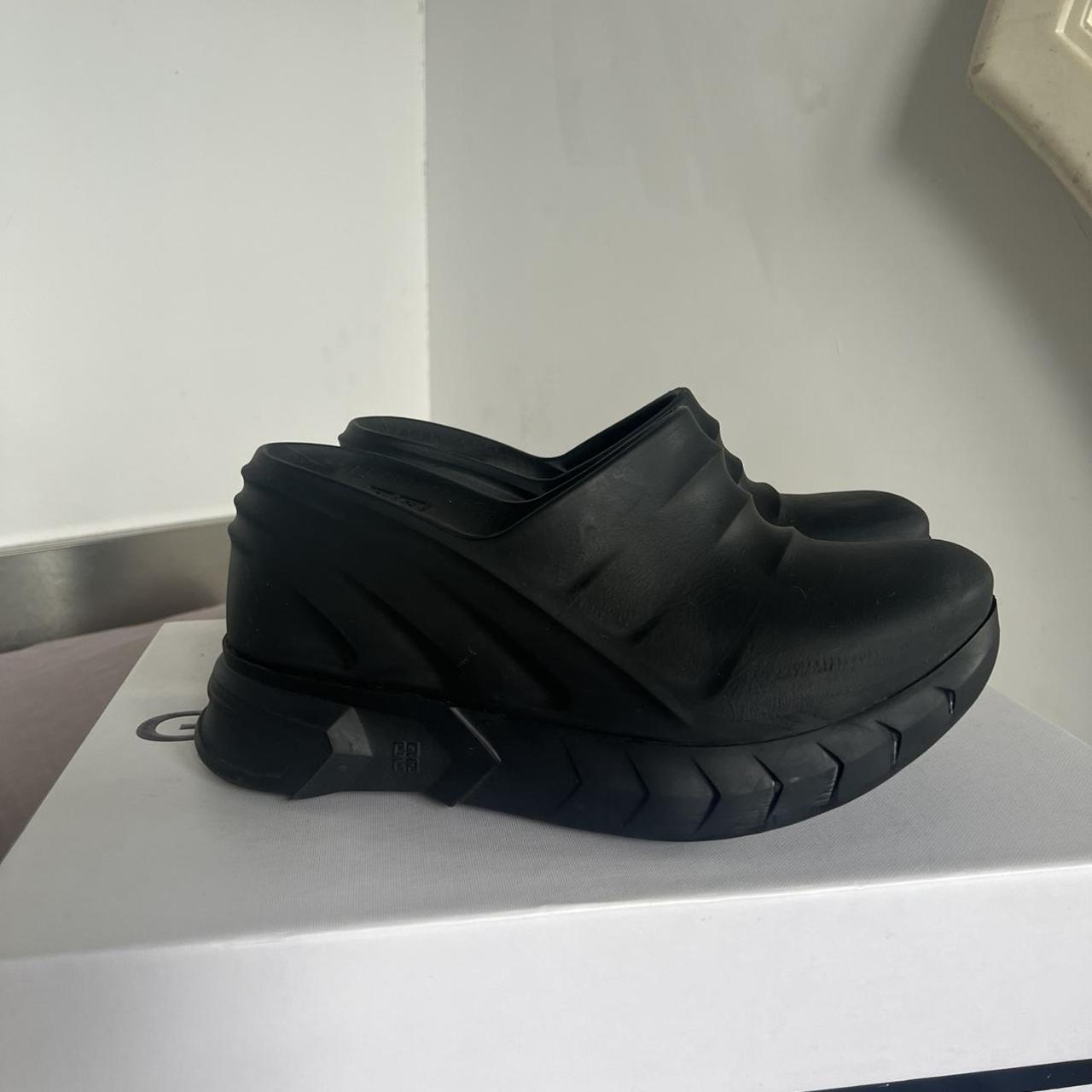 GIVENCHY MARSHMALLOW BLACK PLATFORM CLOG WEDGES ... - Depop