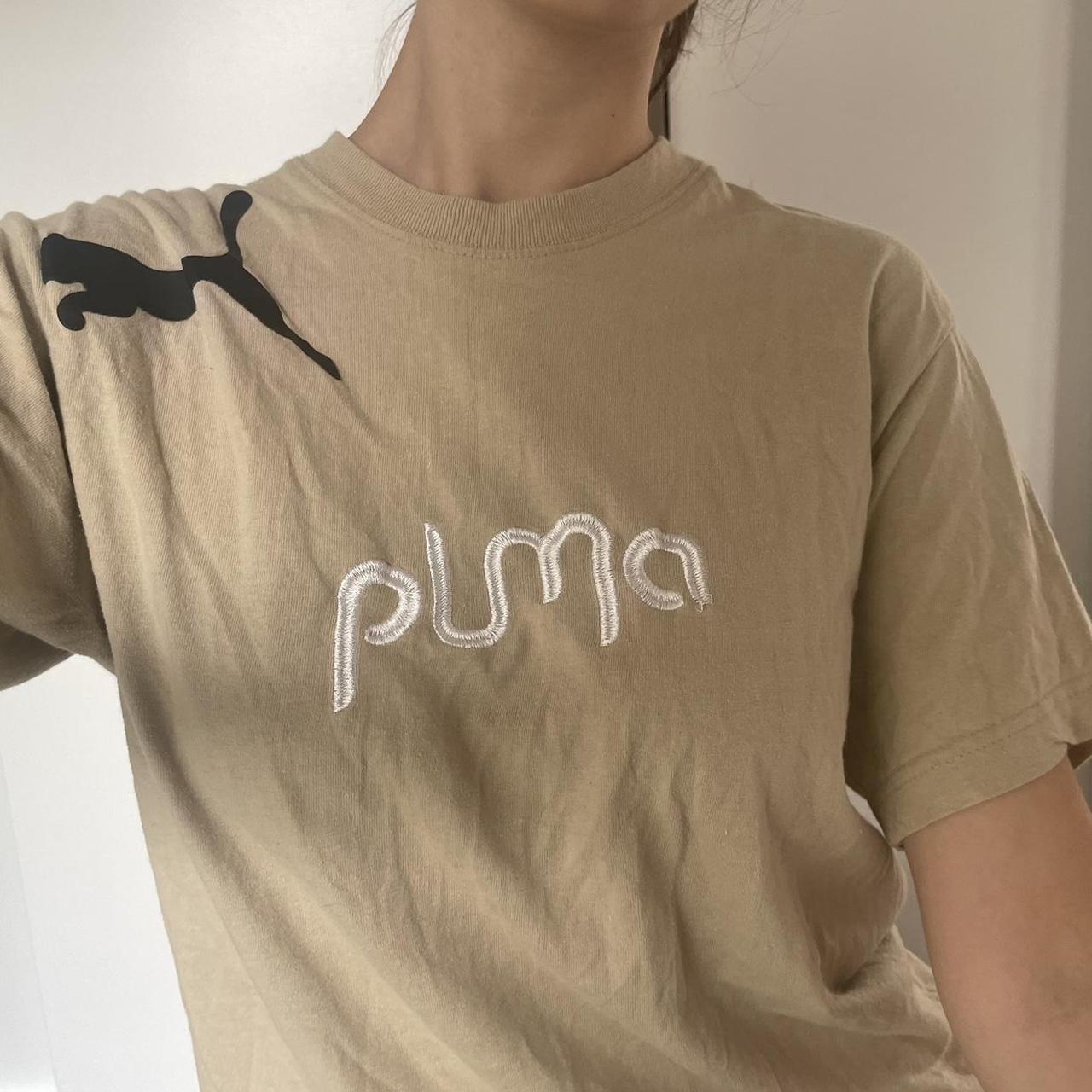 Vintage Puma Embroidered Logo T shirt 🍒 - size M -... - Depop