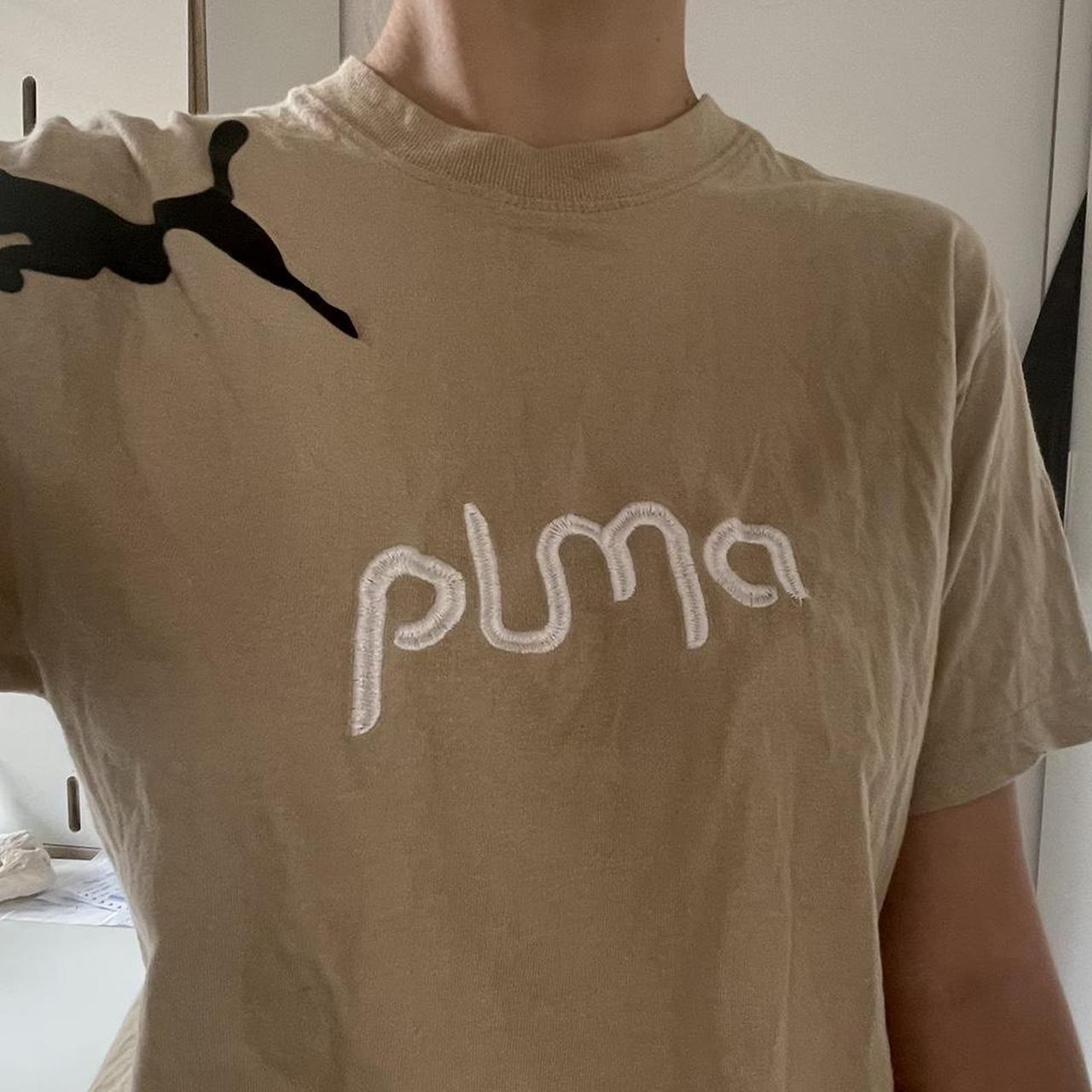 Vintage Puma Embroidered Logo T shirt 🍒 - size M -... - Depop