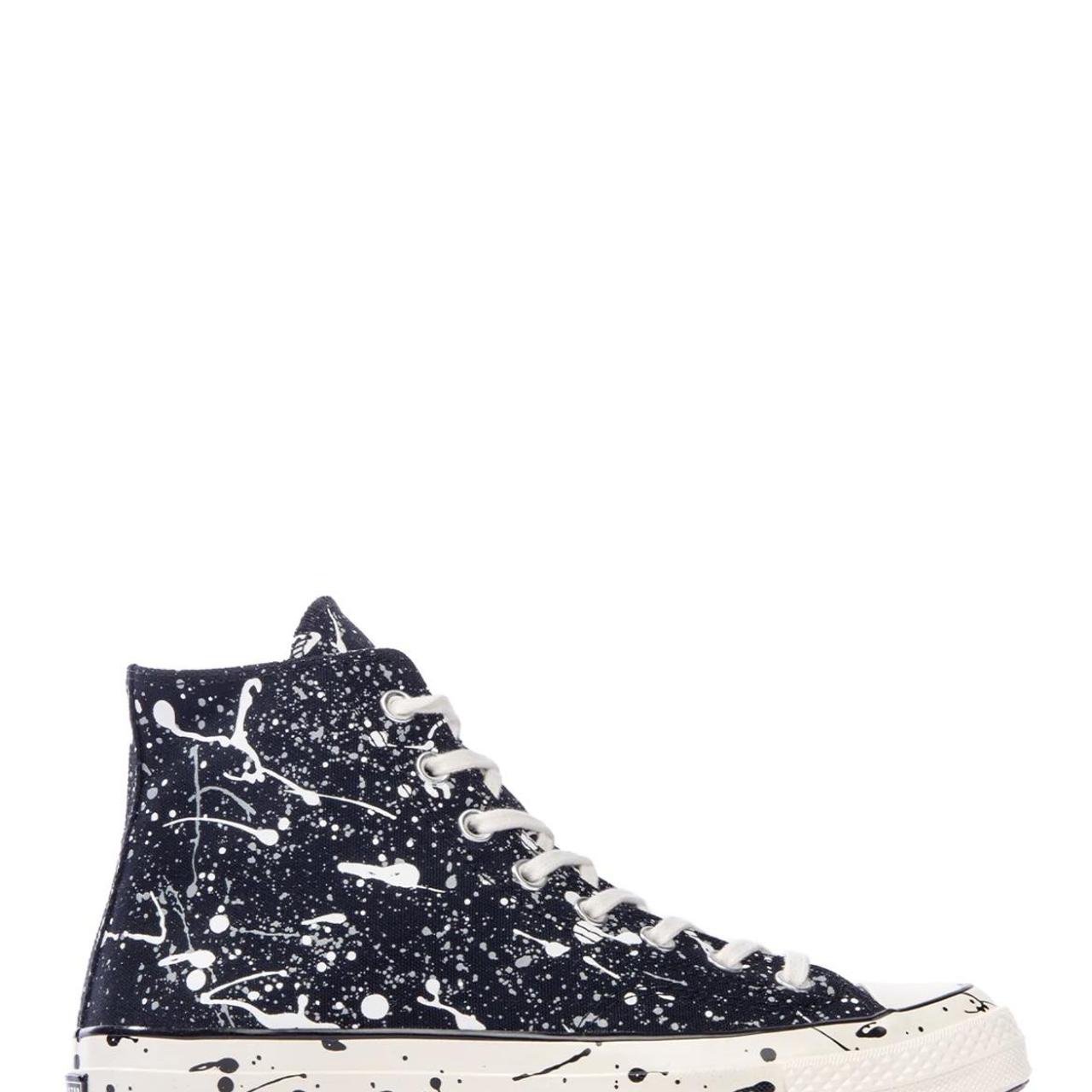 Converse Chuck Taylor 70 Hi Paint Splatter Black/Ash... - Depop