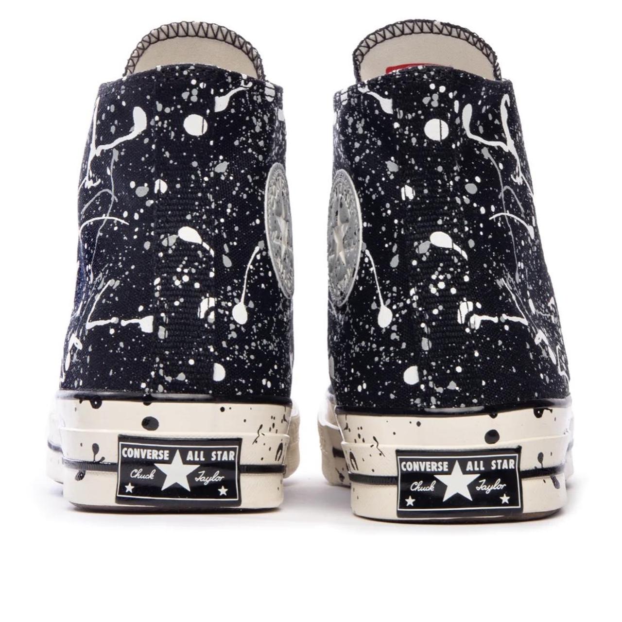 Converse Chuck Taylor 70 Hi Paint Splatter Black/Ash... - Depop