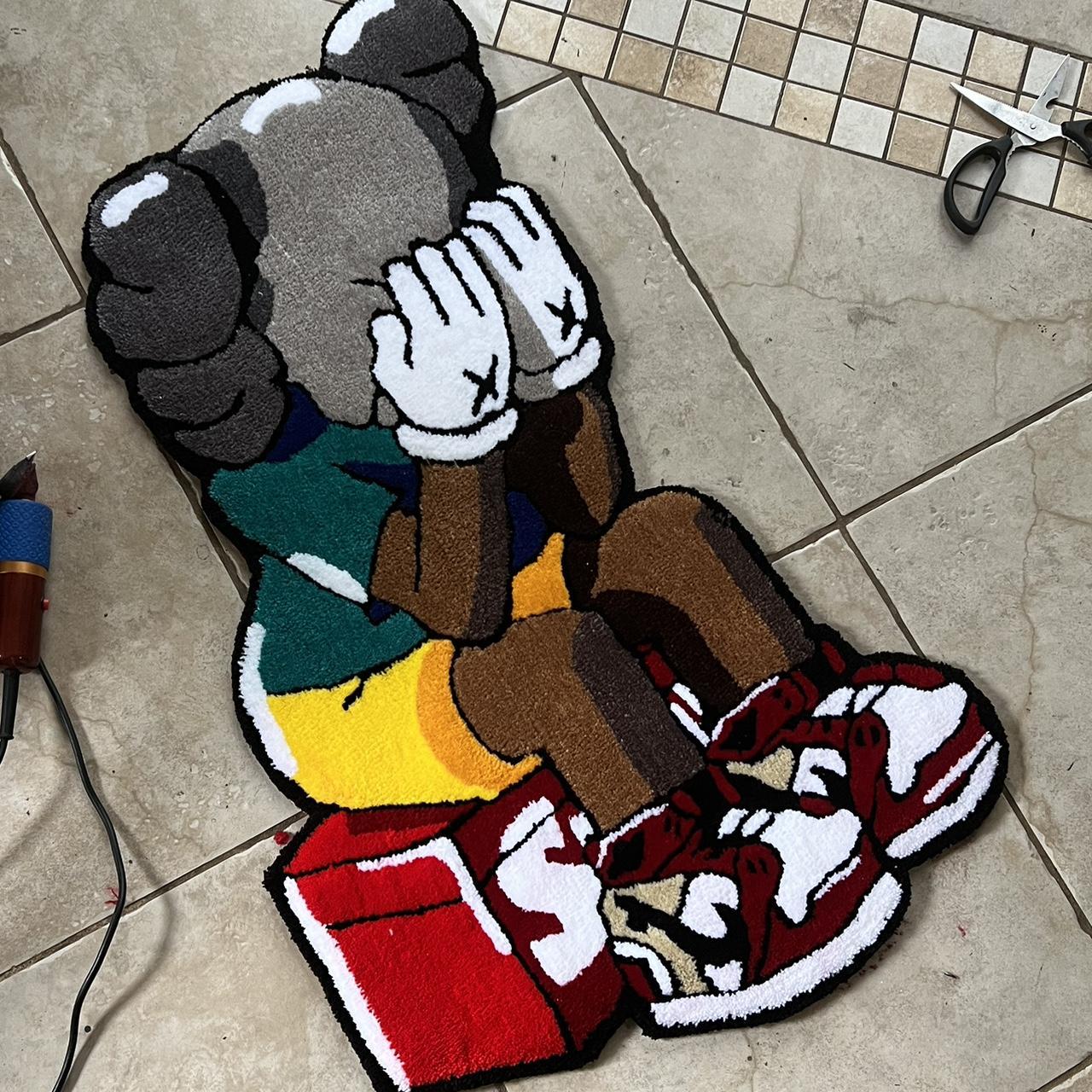 Custom 3 foot Kaws x Supreme Rug #kaws #hype... - Depop