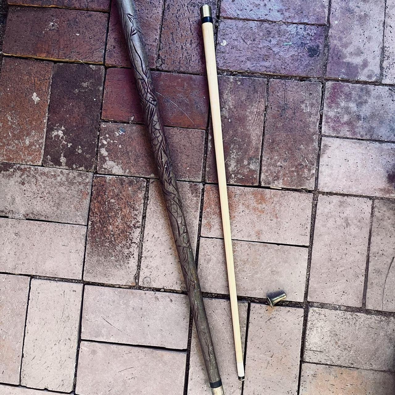 Super cool vintage hand carved walking cane that... - Depop