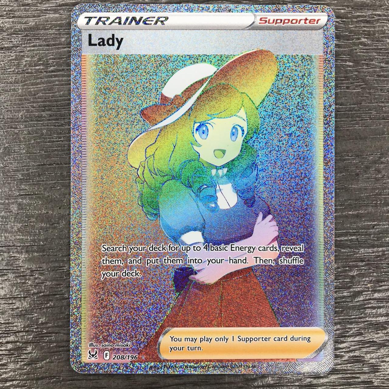 Pokémon Lost Origins Lady Trainer Full Art Rainbow... - Depop