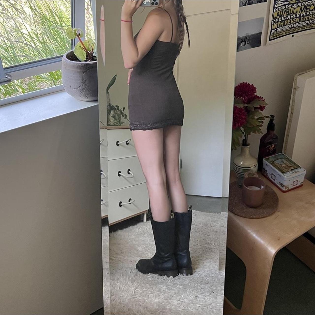 Brown lacy tank orrrr mini dress perhaps 😽 Could be... - Depop