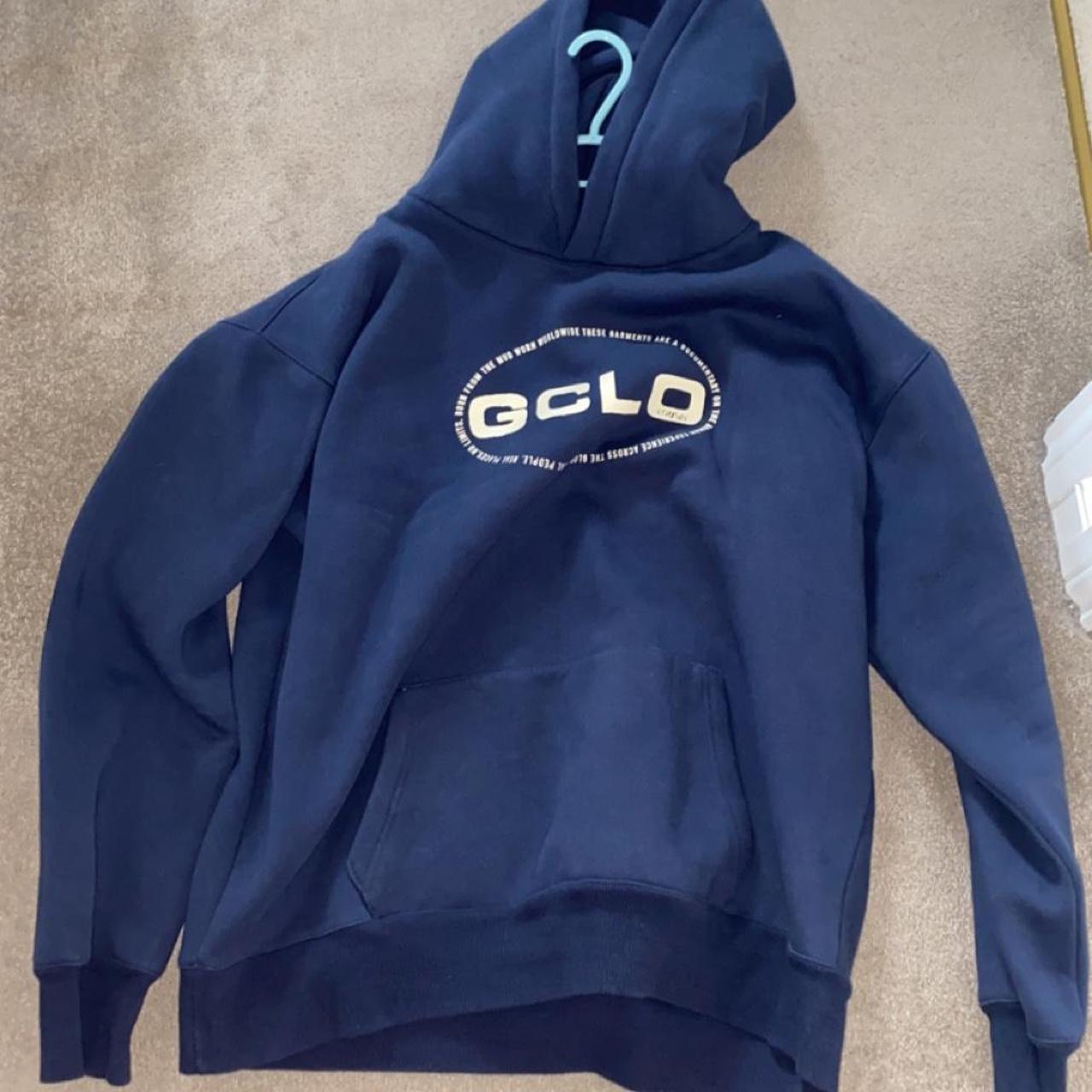 GCLO STUDIOS navy and cream hoodie This hoodie is... - Depop