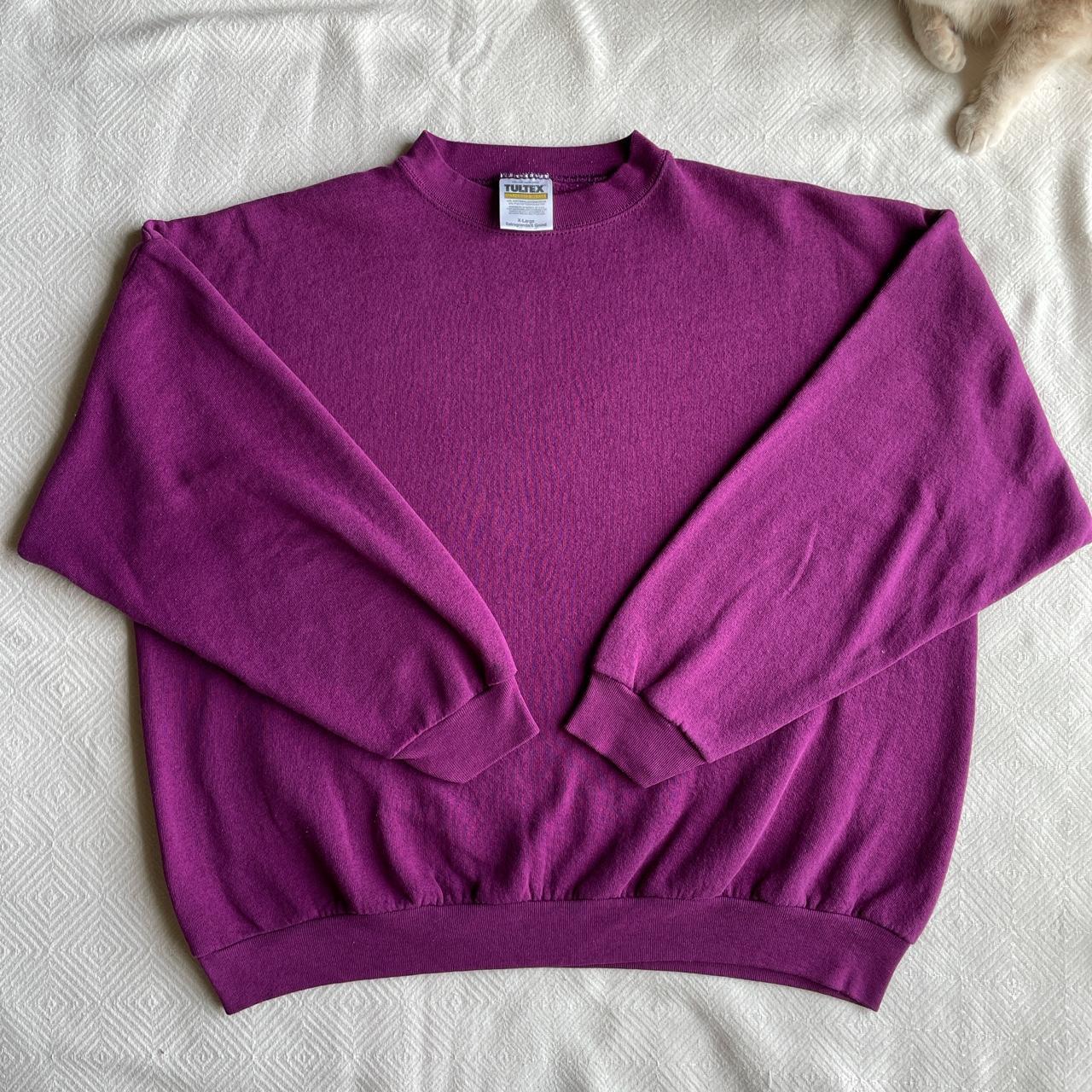Tultex Women's Purple and Pink Sweatshirt | Depop