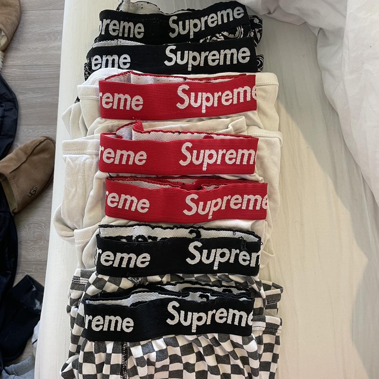 9 x Supreme & P+F boxers all used, some better than... - Depop