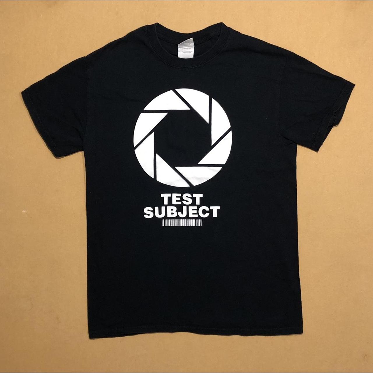 APERTURE SCIENCE TEST SUBJECT VINTAGE TEE SMALL... - Depop