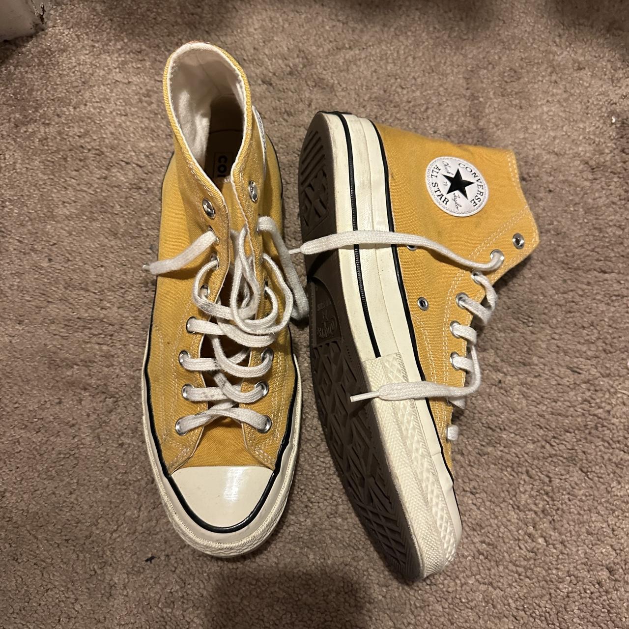MENS CONVERSE Chuck 70 High Top Shoes Mustard Color... - Depop