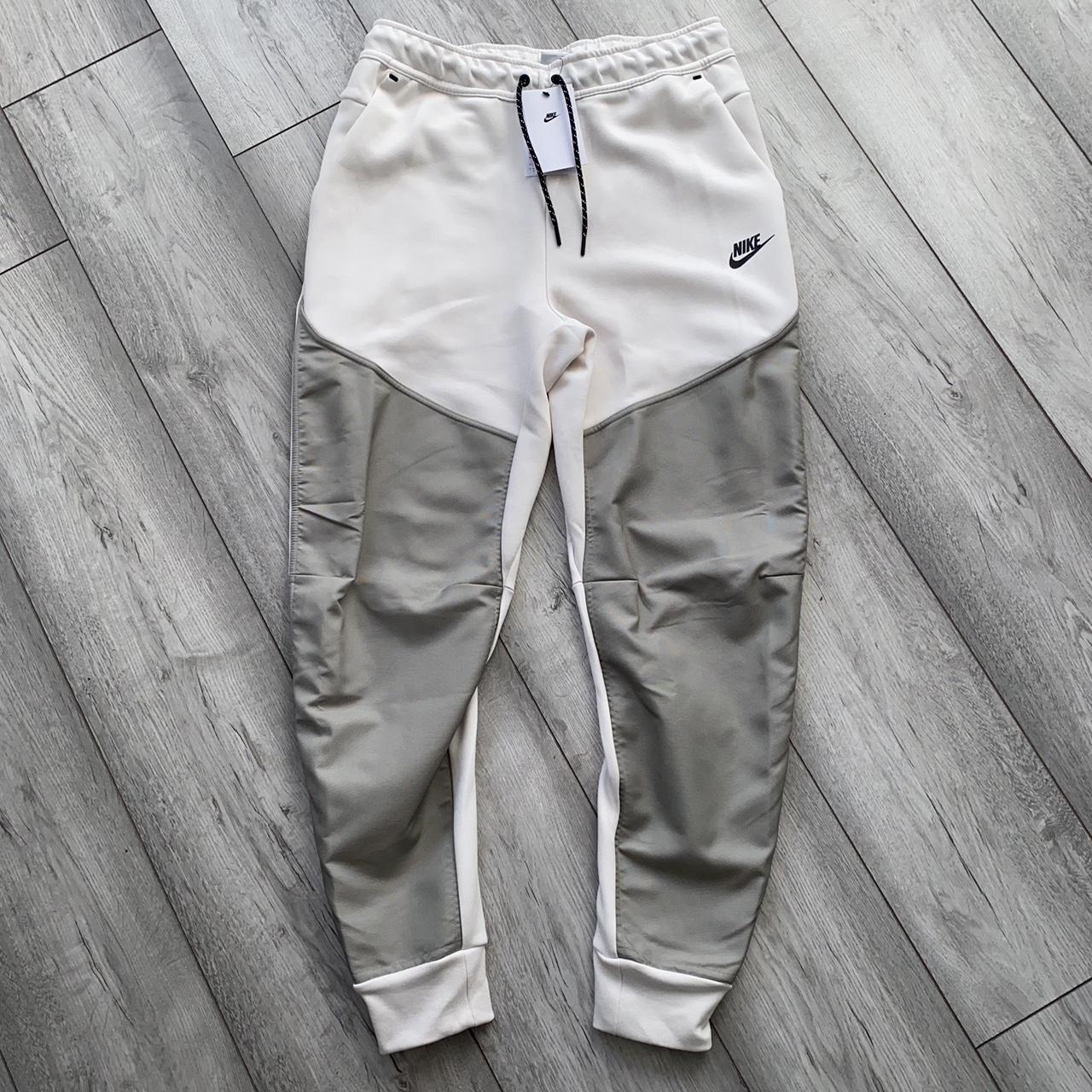 Cream Nike Tech Fleece Joggers. This brand new tech... - Depop