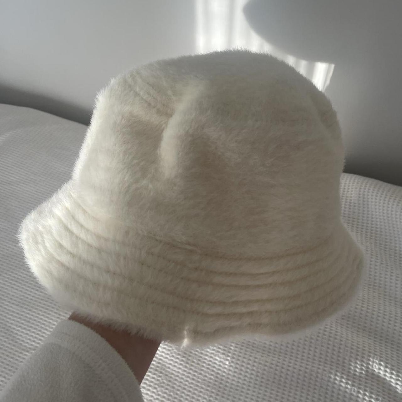Women's Cream and White Hat | Depop