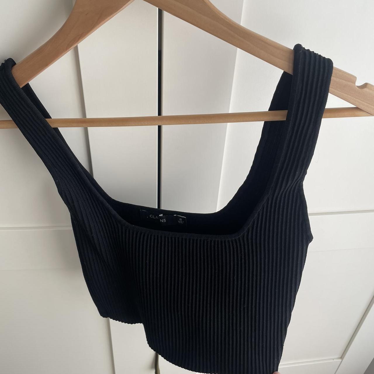 Glassons Women's Black Crop-top | Depop