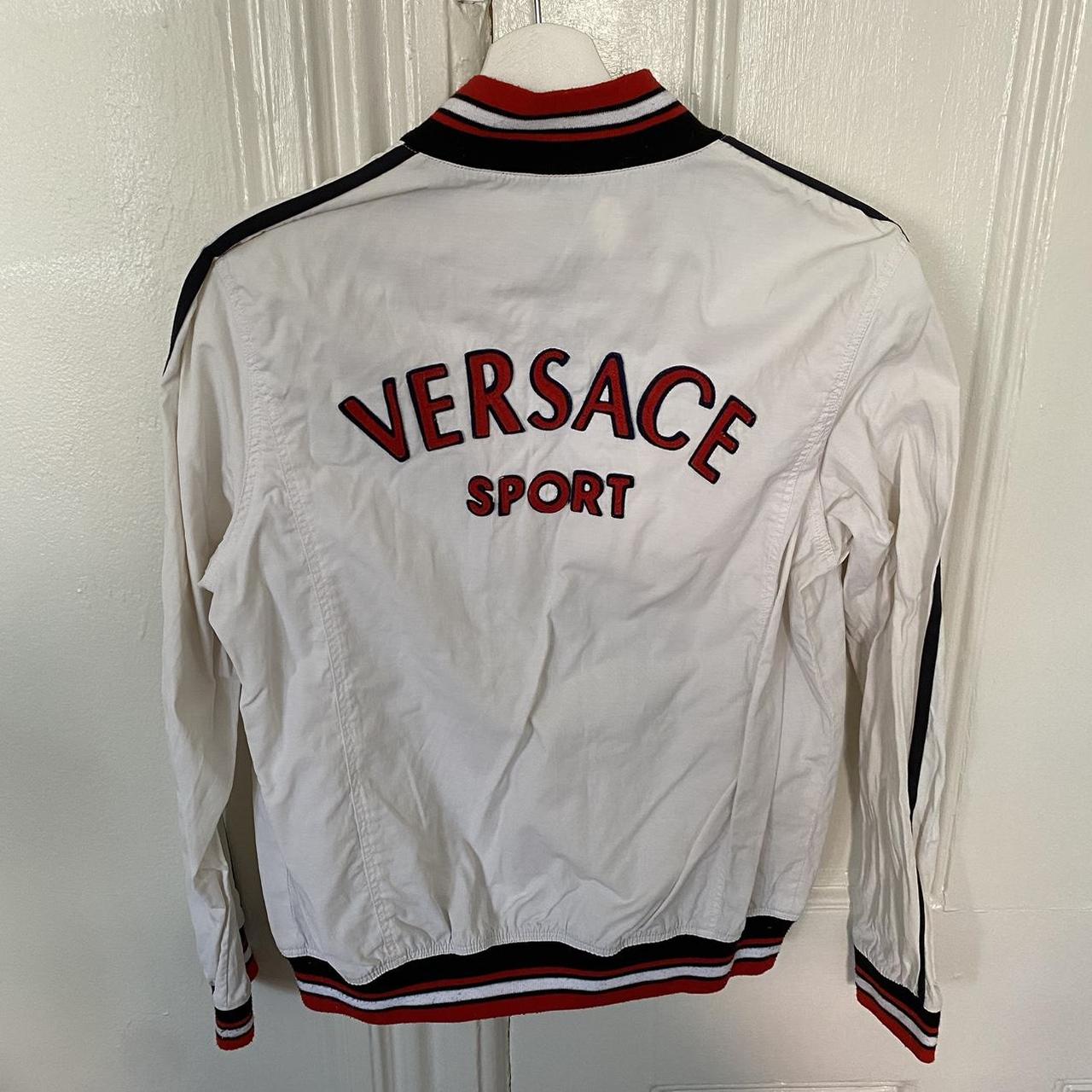 Authentic vintage Versace Sport light zip up jacket.... - Depop