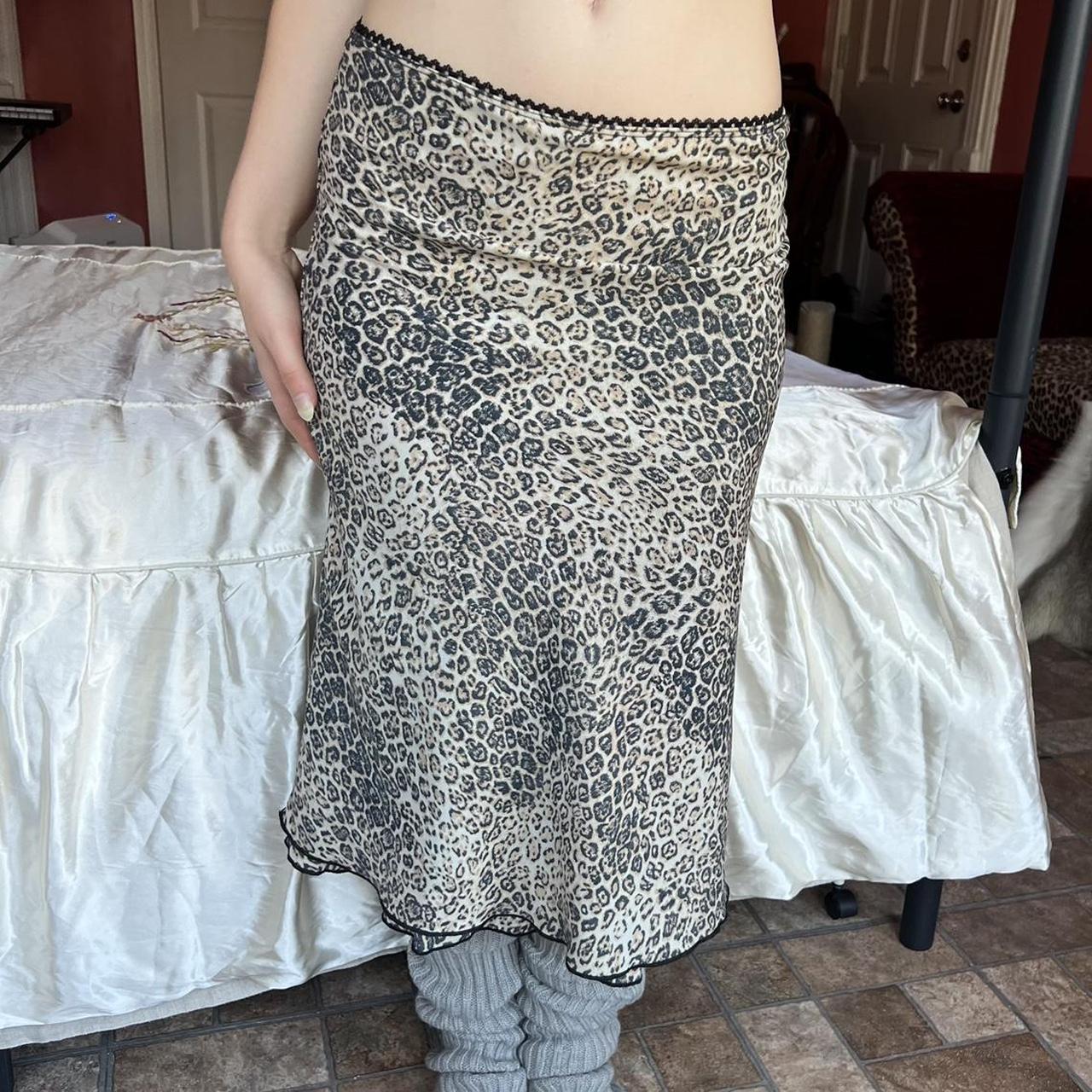 UNIF deadstock leopard print lowrise midi skirt 😍... - Depop