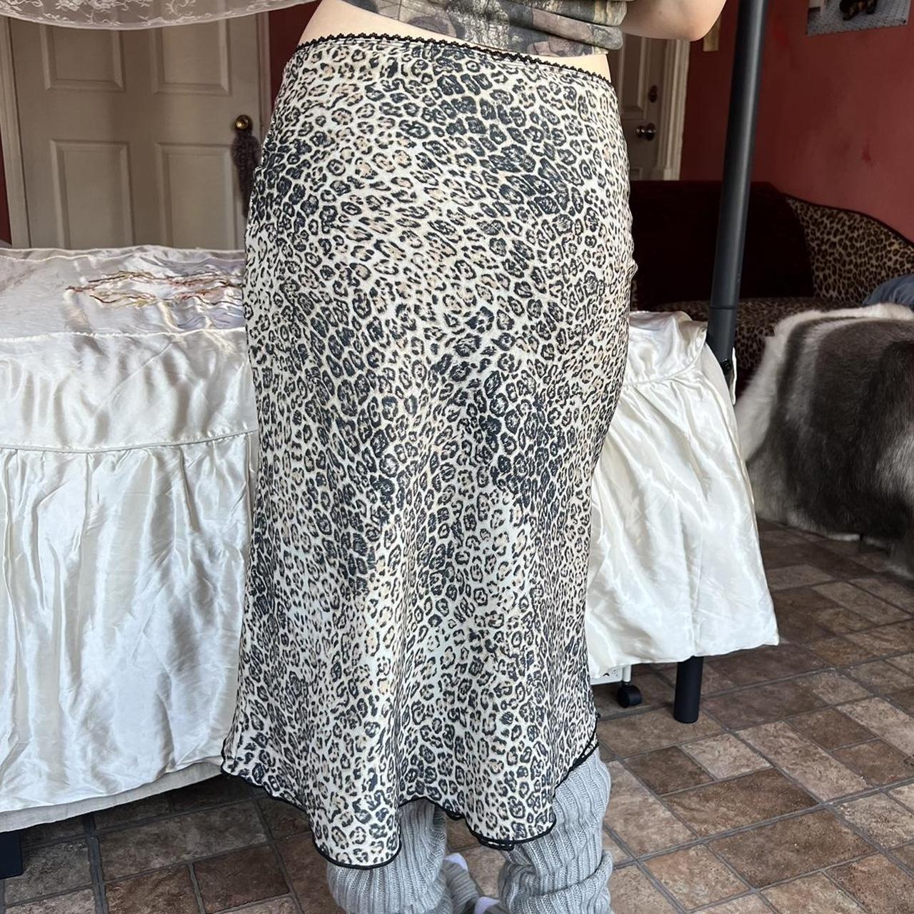 UNIF deadstock leopard print lowrise midi skirt 😍... - Depop