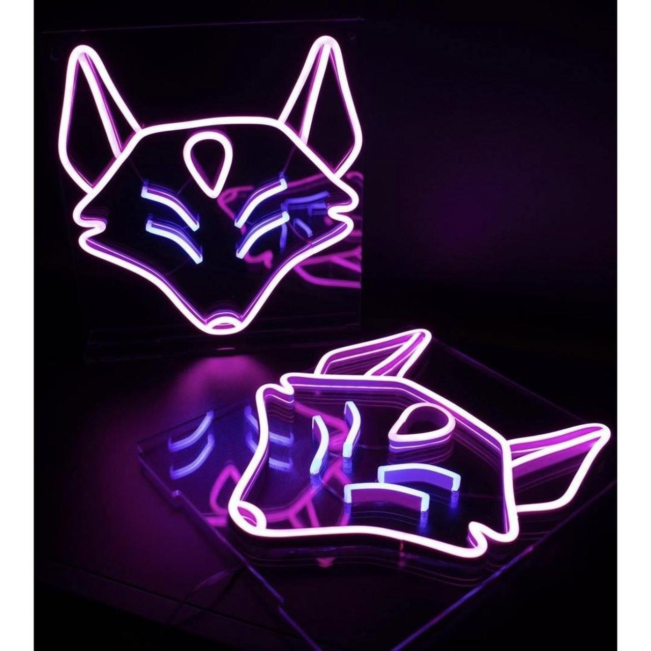 Kamifox kitsune fox neon sign. High quality LED... - Depop