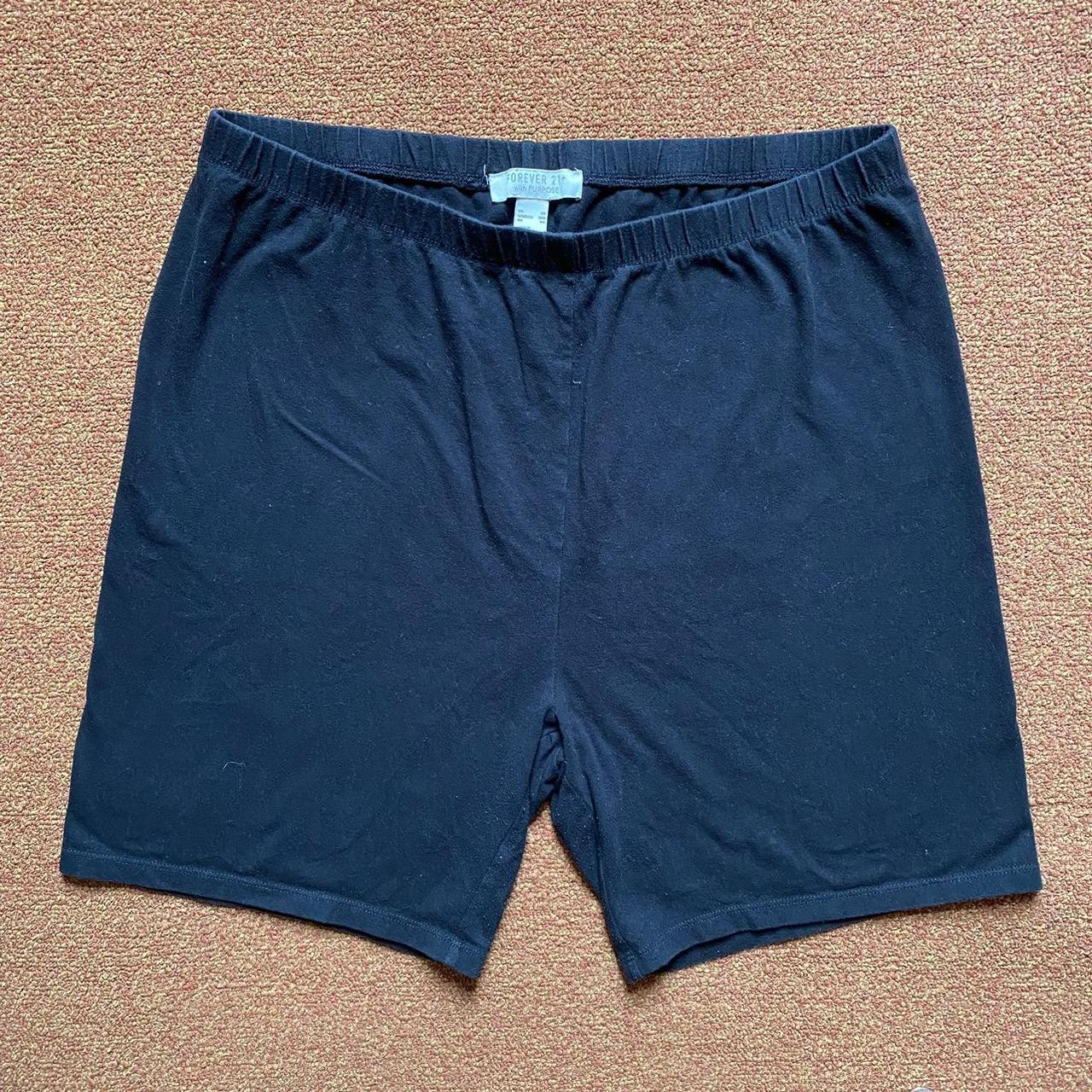 black forever 21 bike shorts. women’s plus size 2X.... - Depop