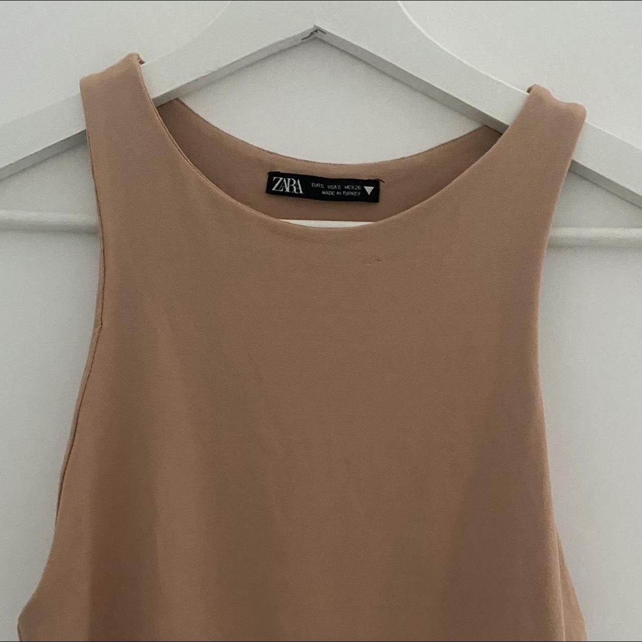 Zara tan body suit size S. Has been worn once... - Depop