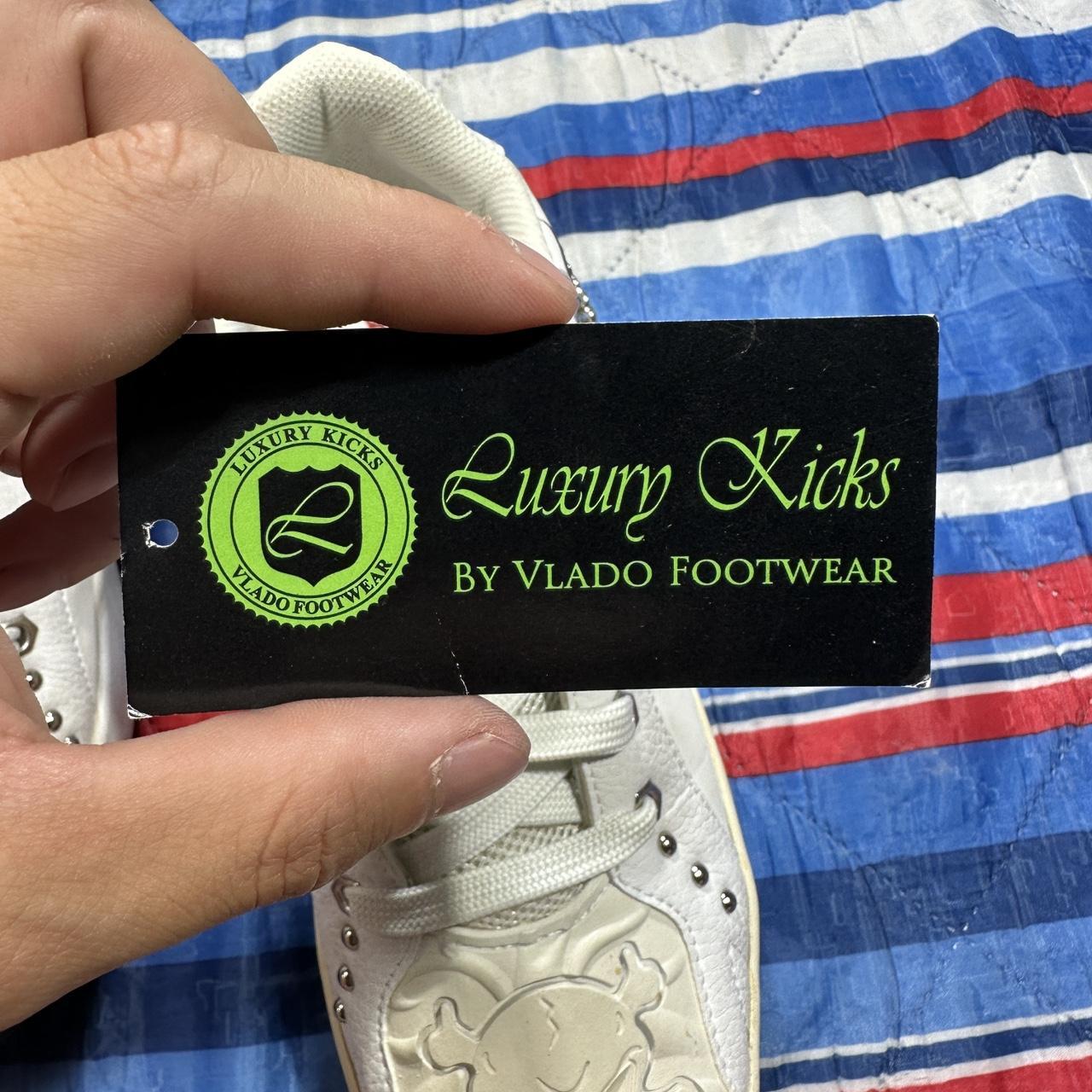 Luxury Kicks Vlado Footwear Skulls Crossbones Chains... - Depop