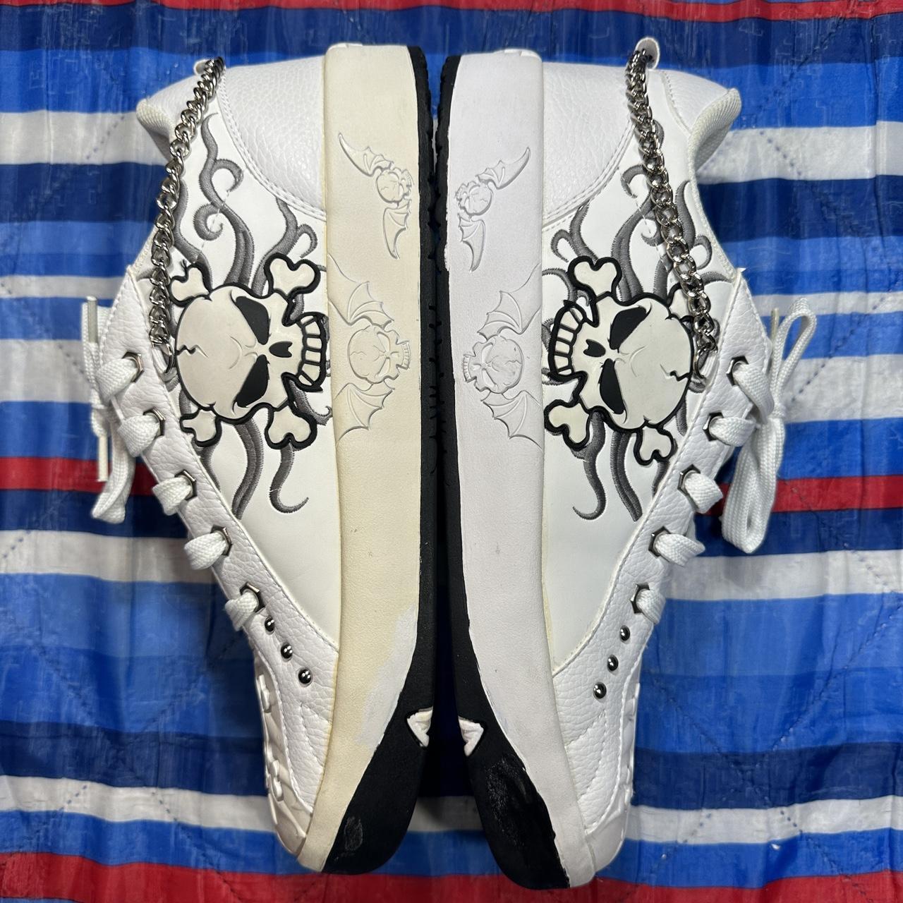 Luxury Kicks Vlado Footwear Skulls Crossbones Chains... - Depop