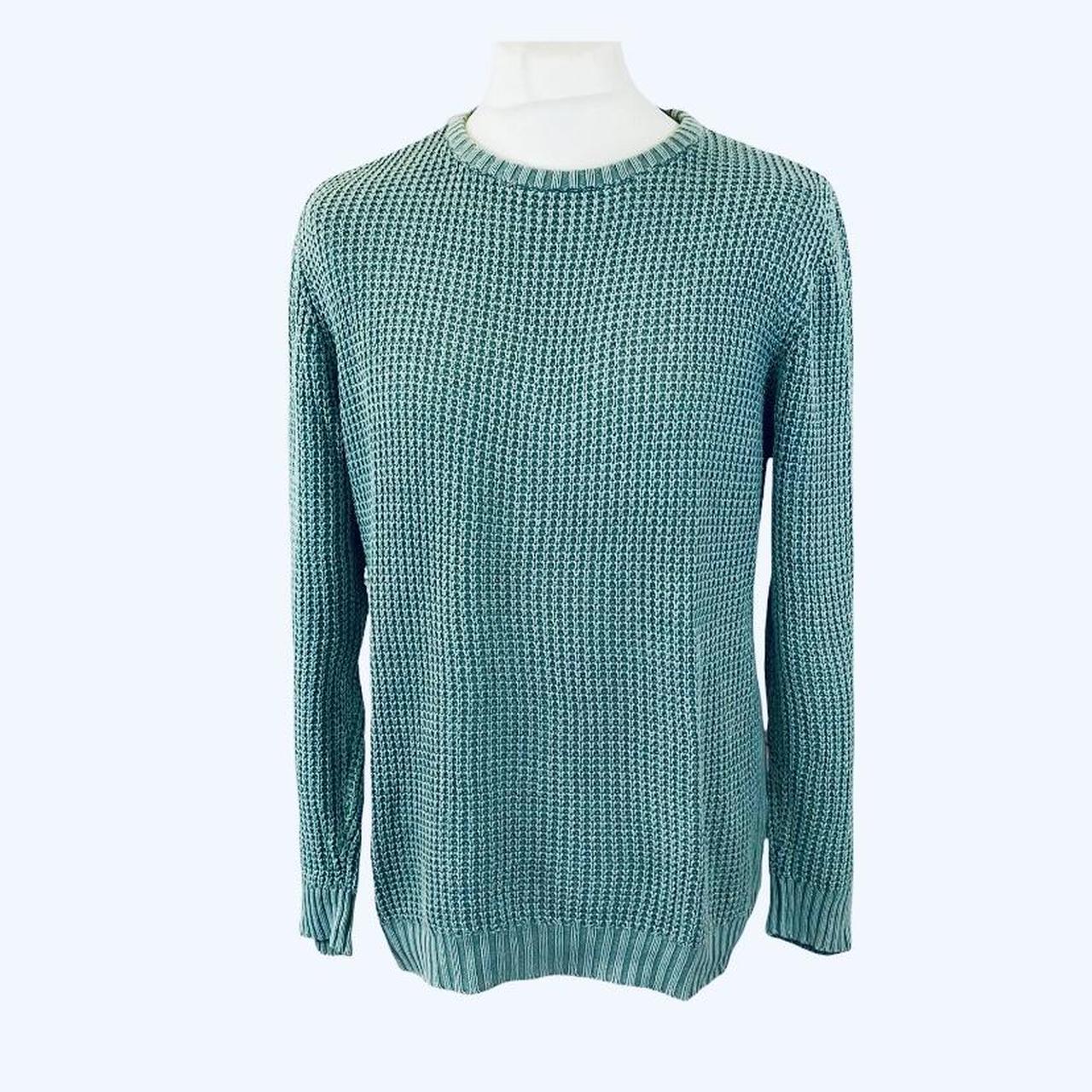 River Island Cable Knit Sweater In light Blue /... - Depop