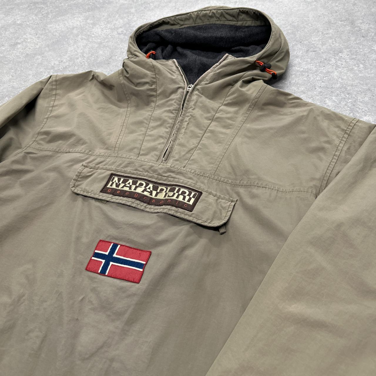 GREEN NAPAPIJRI JACKET KANGAROO POCKET... - Depop