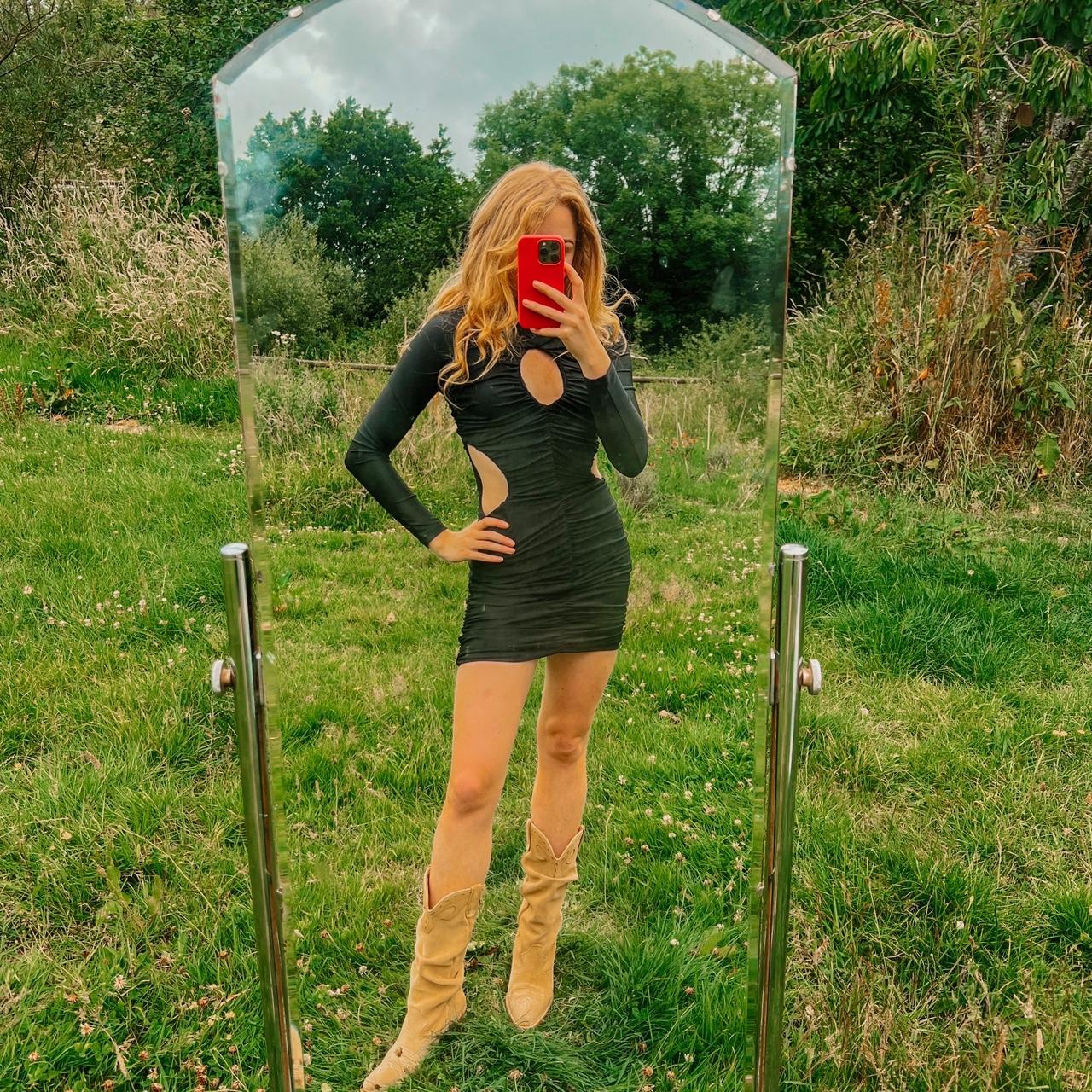 Tiger Mist XS bodycon dress with cut outs Sooo... - Depop