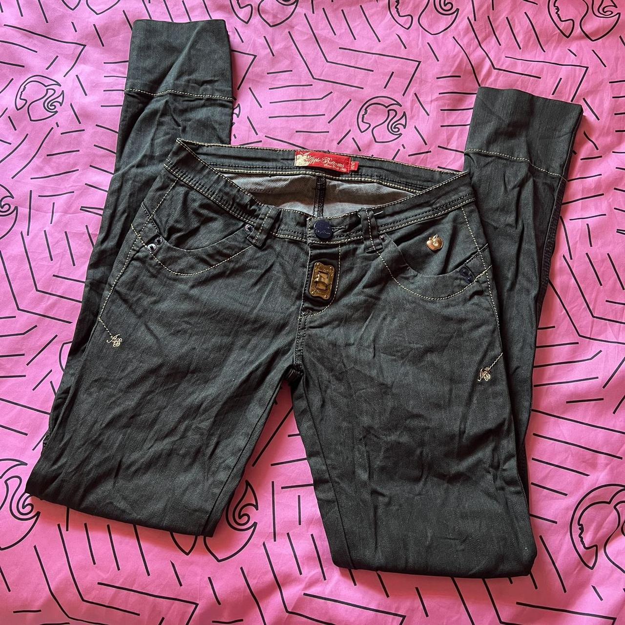 Apple Bottoms Jeans 🖤 🎠Y2k Jeans With Penny Lock Depop