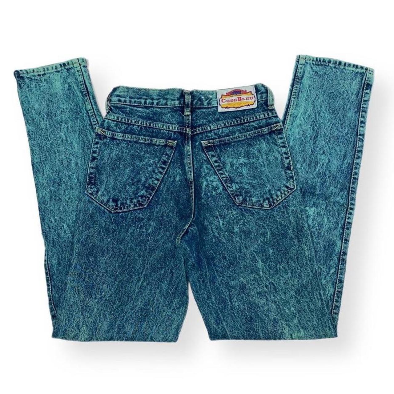 vintage 80s jeans code bleu cotton fits 26”... | Depop