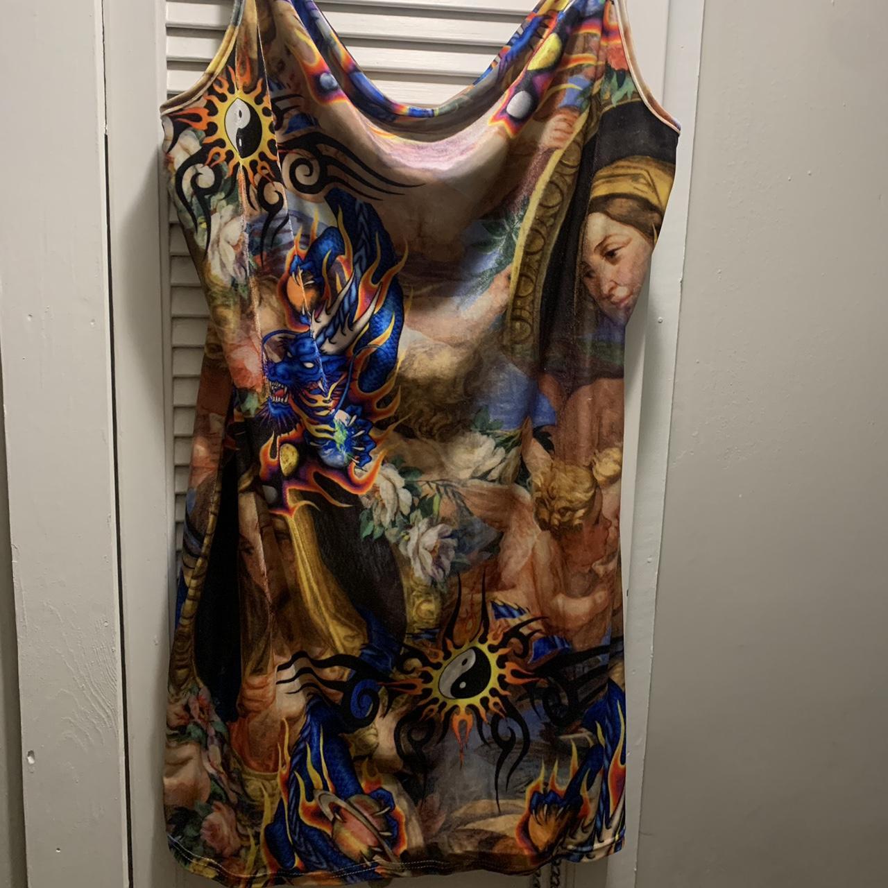 New Girl Order NGO size UK 26 US 22 print dress - Depop