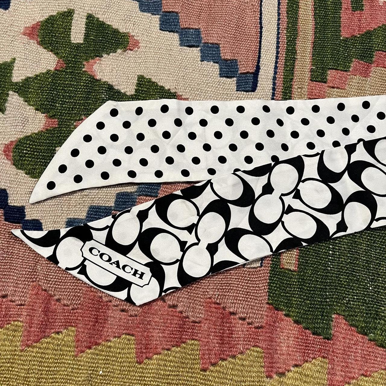 Coach Black & White Signature Logo Reversible 100%... - Depop