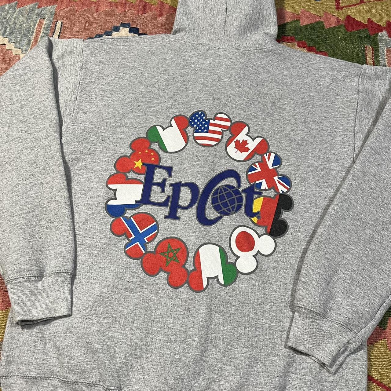 Disney’s Epcot “One Mouse, One World” Grey Full Zip... - Depop